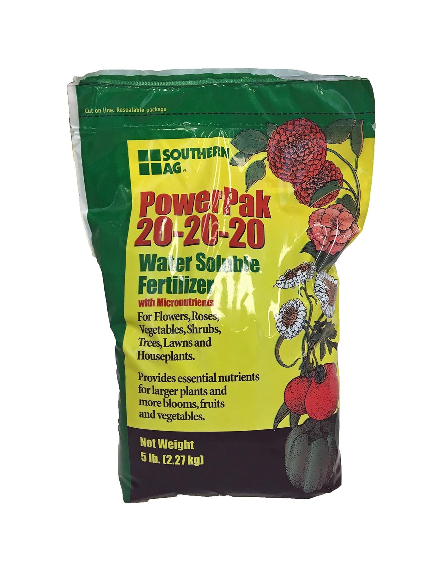 Powerpak Water Soluble Fertilizer 20-20-20 - 5 lbs Bag by Southern Ag ...