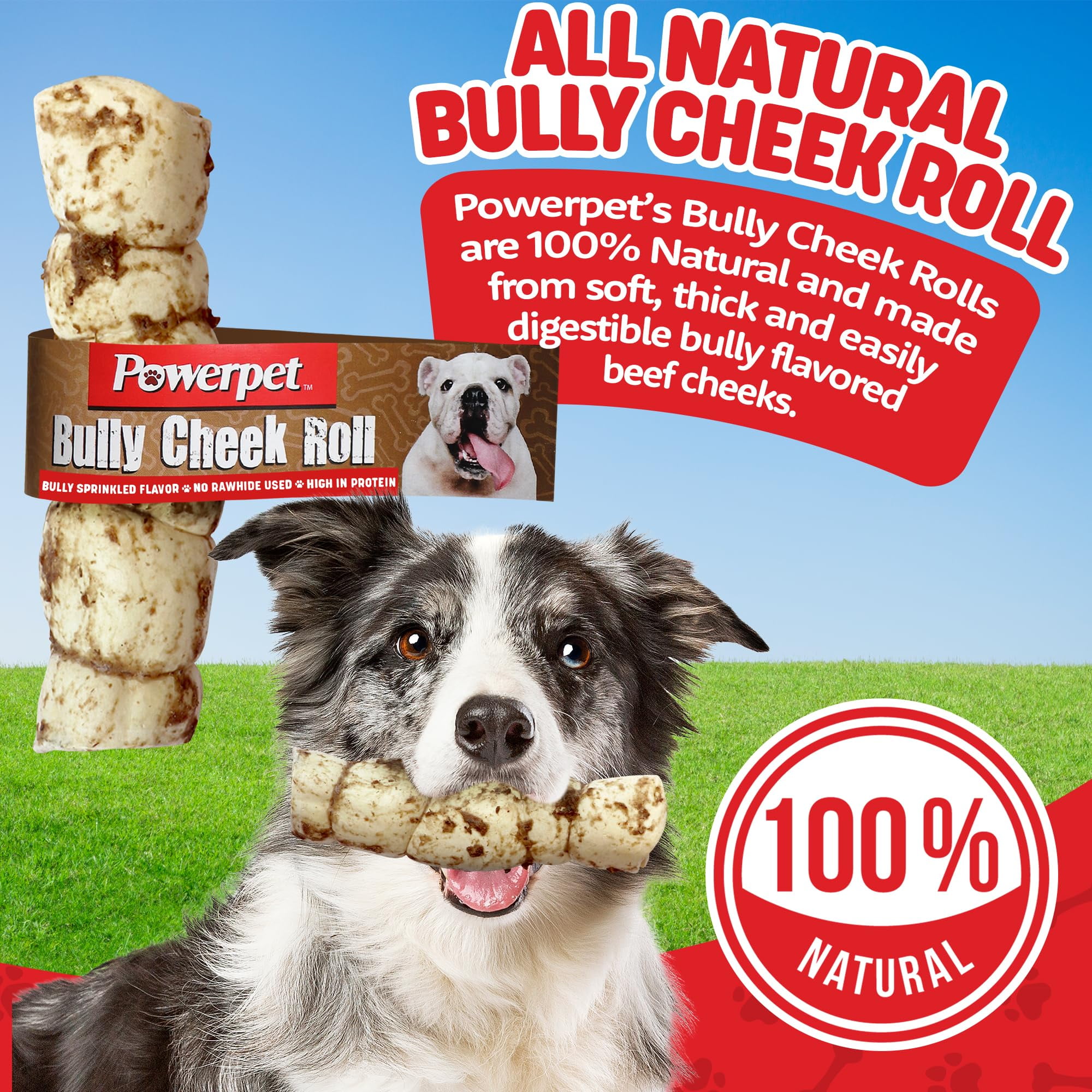 Powerpet Treats Bully Beef Cheek Rolls for H2FSDDogs - Highly ...