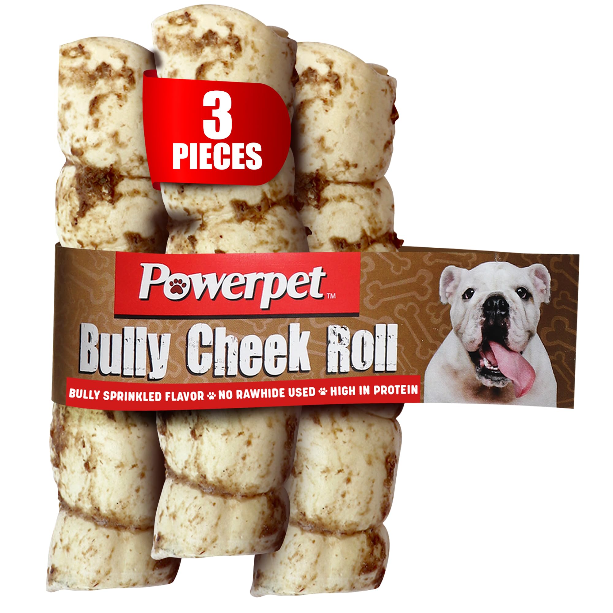 Powerpet Treats BullyITSC Beef Cheek Rolls for Dogs - 100% Highly ...