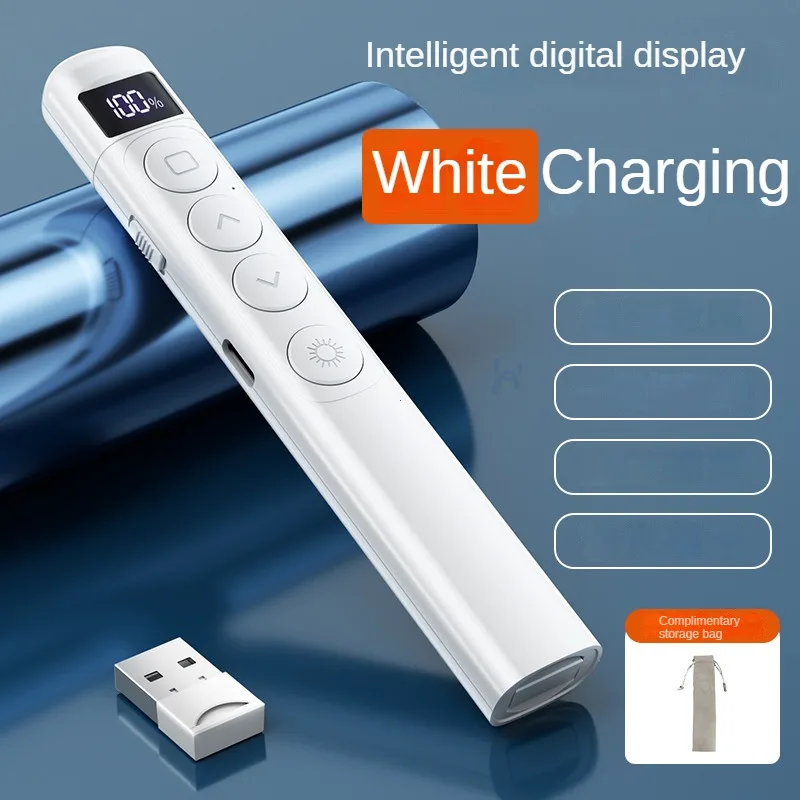 Powerpoint Pen Wireless Presentation Clicker Type-C Rechagable Remote ...
