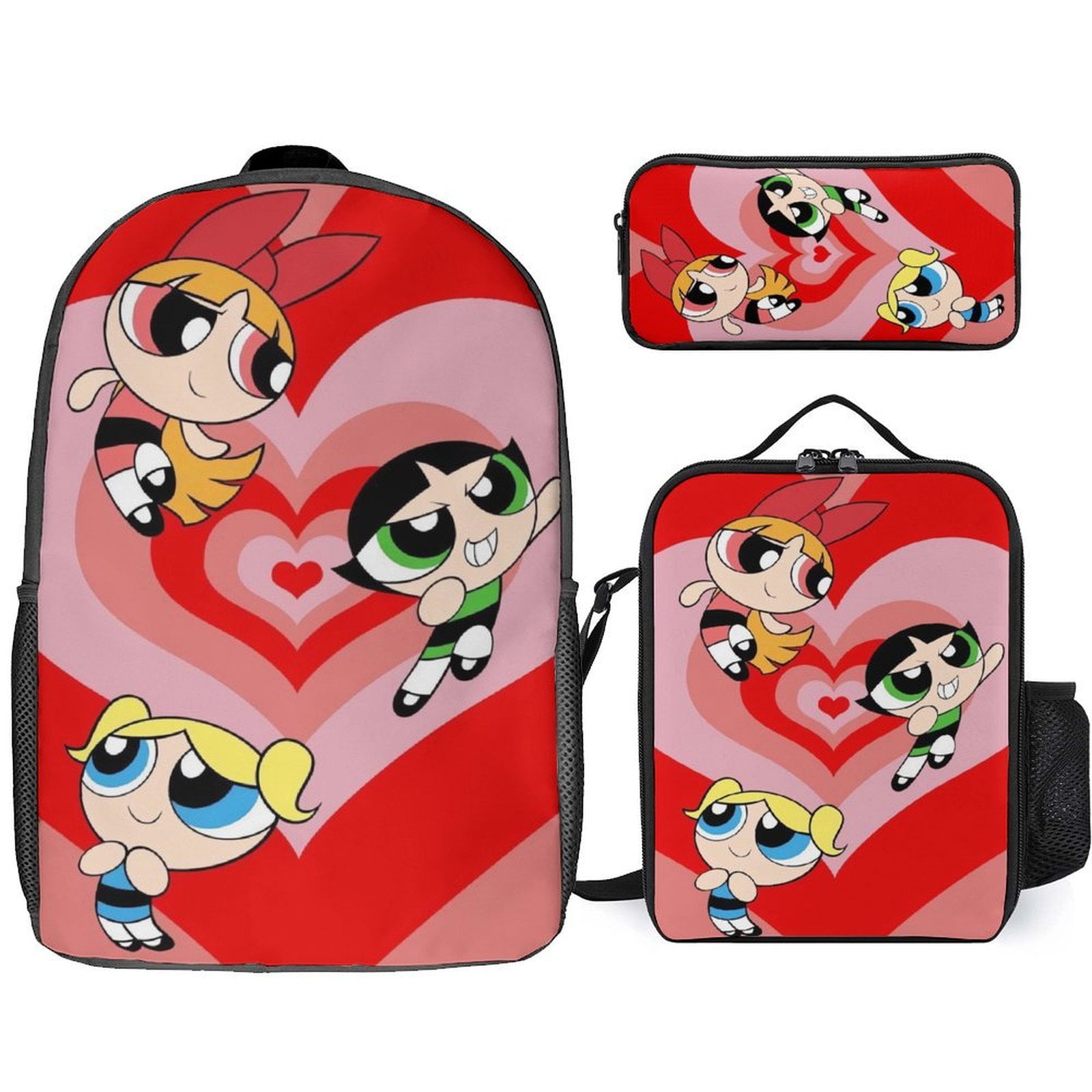 The Powerpuff Blossom, Bubbles and Buttercup Backpack Set, 3 Piece ...