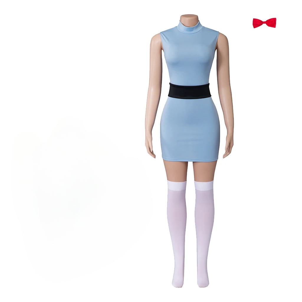 Powerpuff Dress Set Blossom Buttercup Bubbles Costume Dress With Belt ...