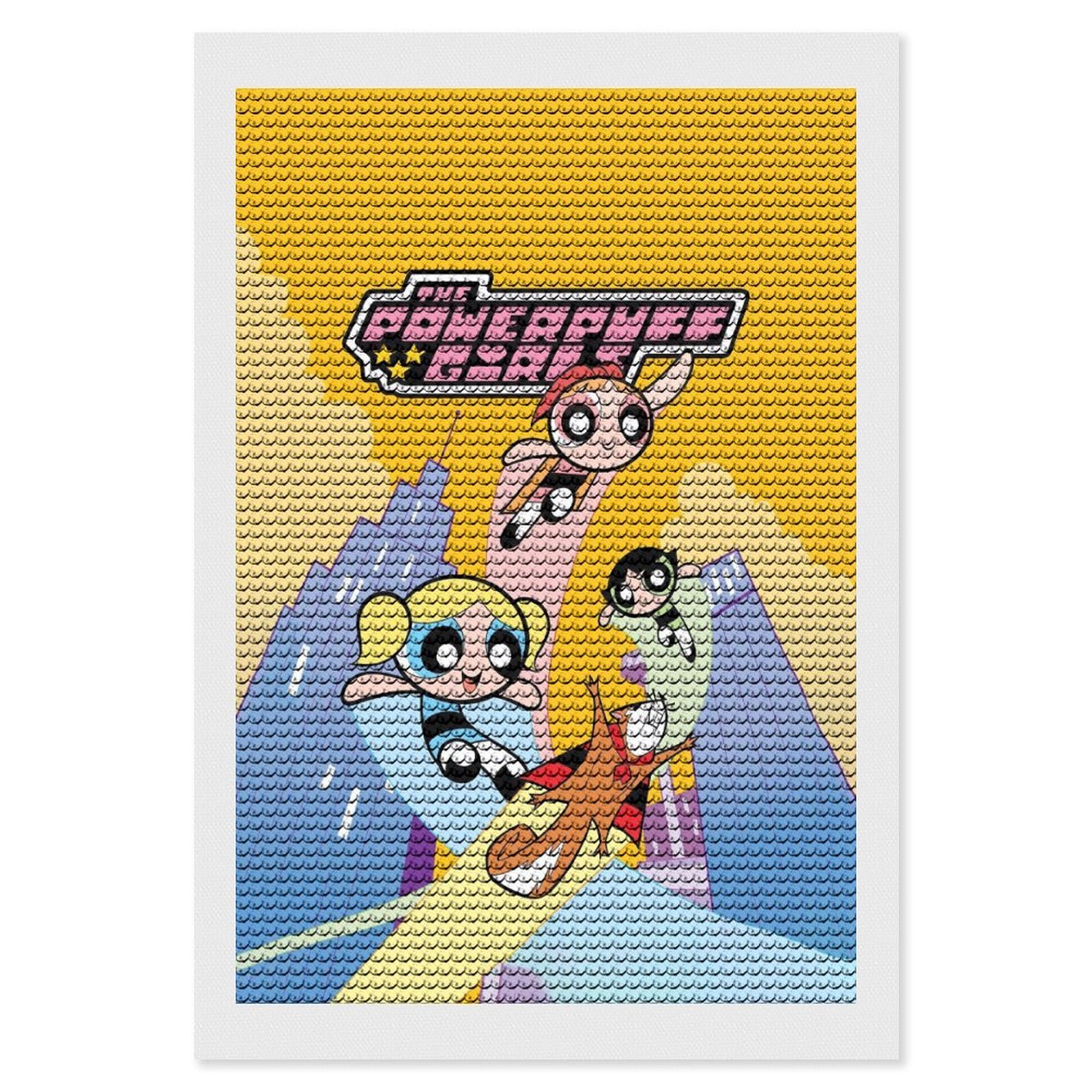 Powerpuff Gir Diamond Art Kits for Adults Cartoon 5D DIY Diamond Art ...