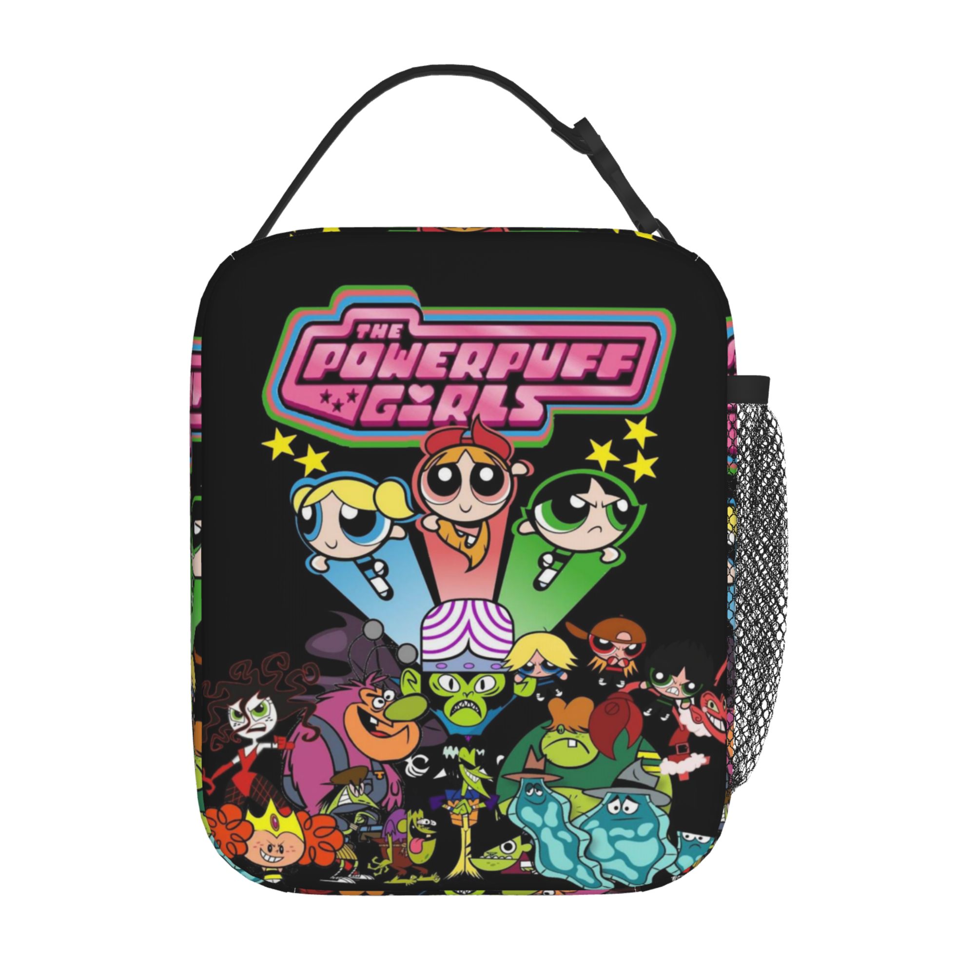Powerpuff Gir Lunch Bag Reusable Insulated Lunch Box Meal Handbag To ...