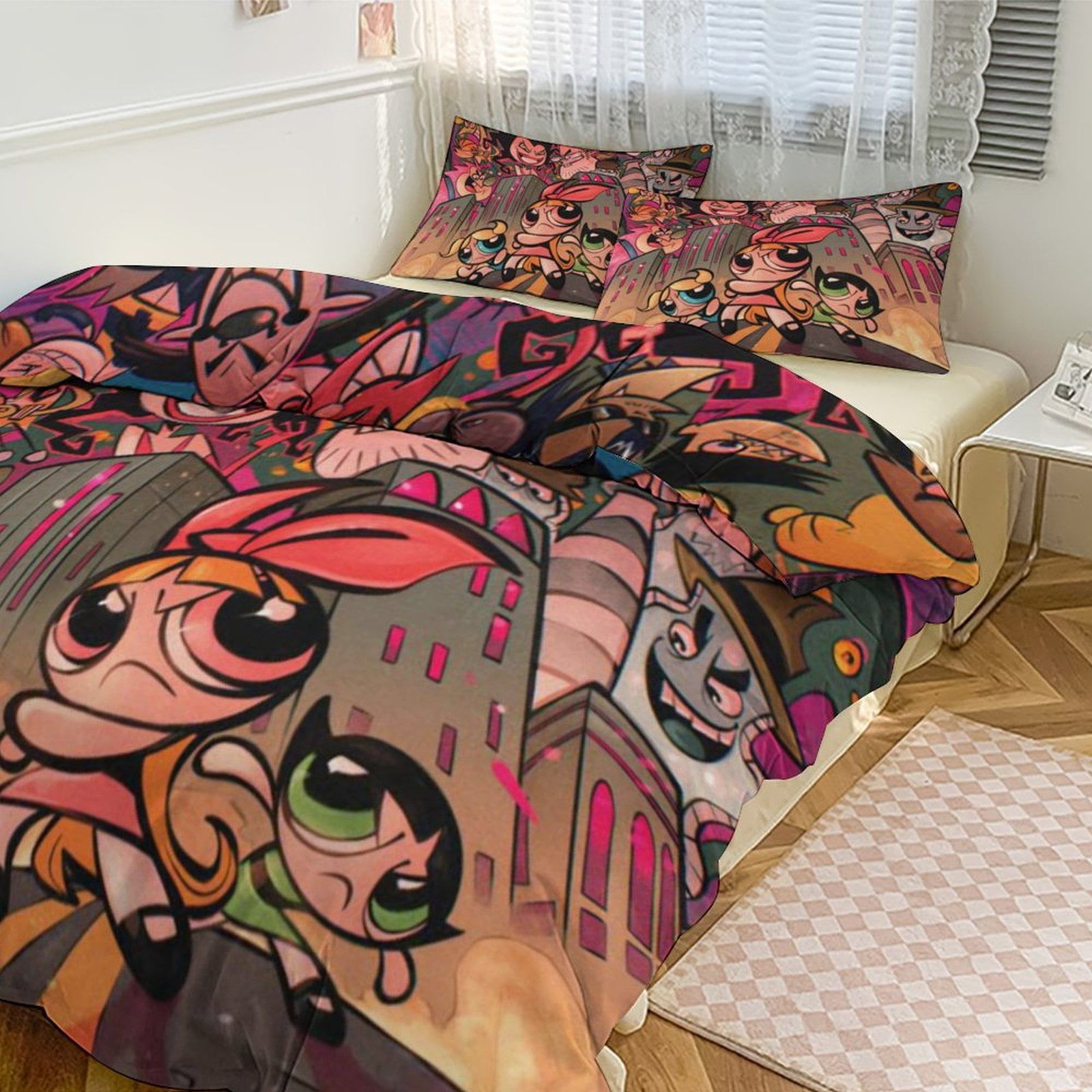 The Powerpuff Girls 3 Pieces Bedding Set 3D Printed Lightweight Bed ...