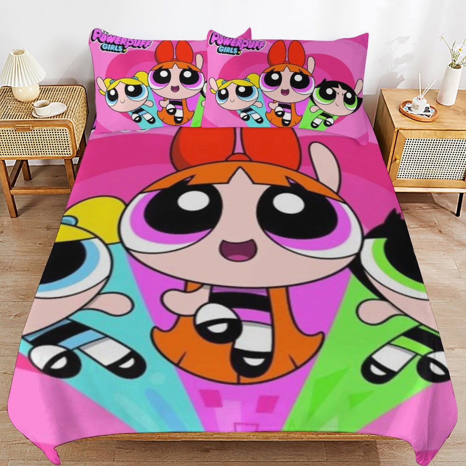 The Powerpuff Girls 3 Pieces Bedding Set 3D Printed Lightweight Bed ...