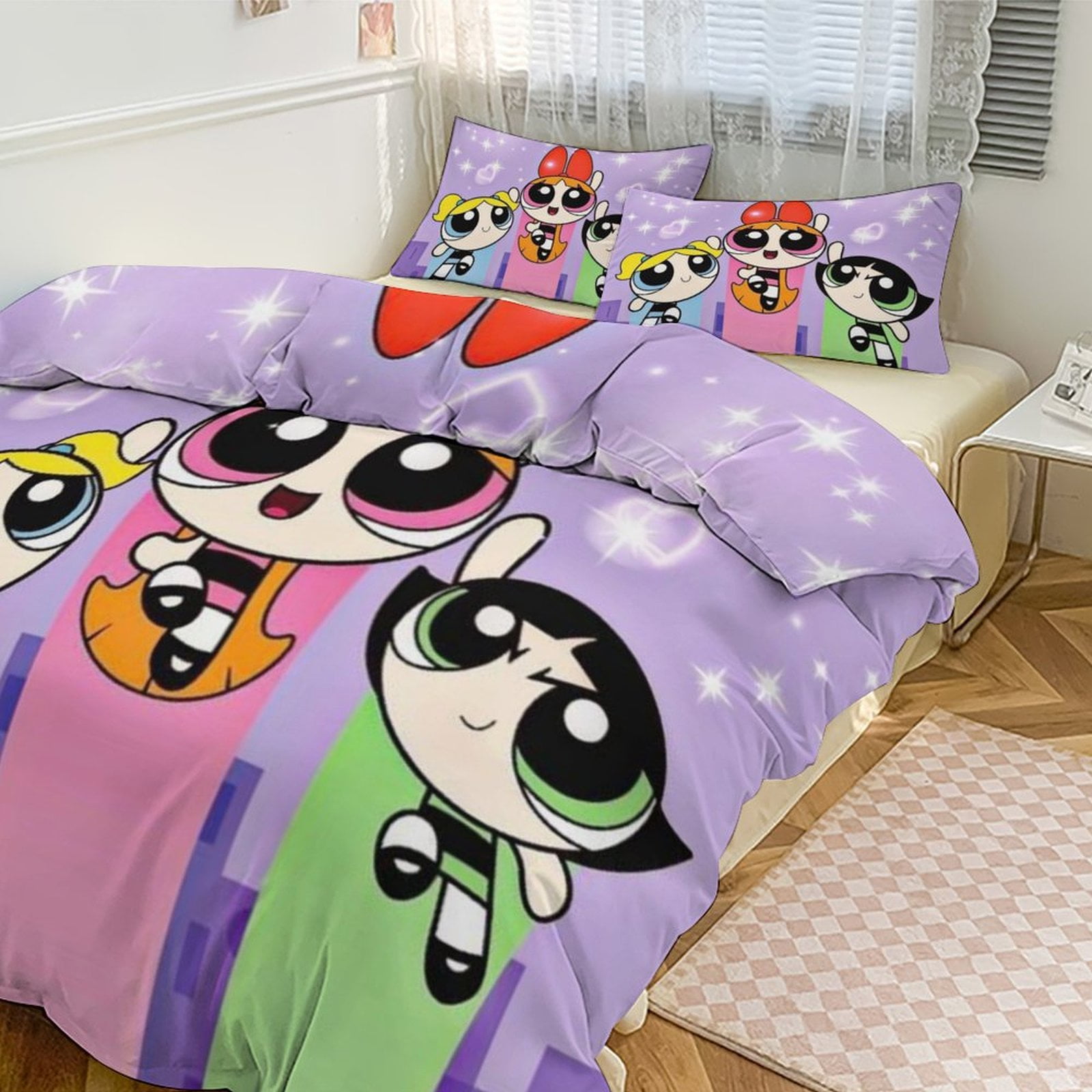 The Powerpuff Girls 3 Pieces Bedding Set 3D Printed Lightweight Bed ...