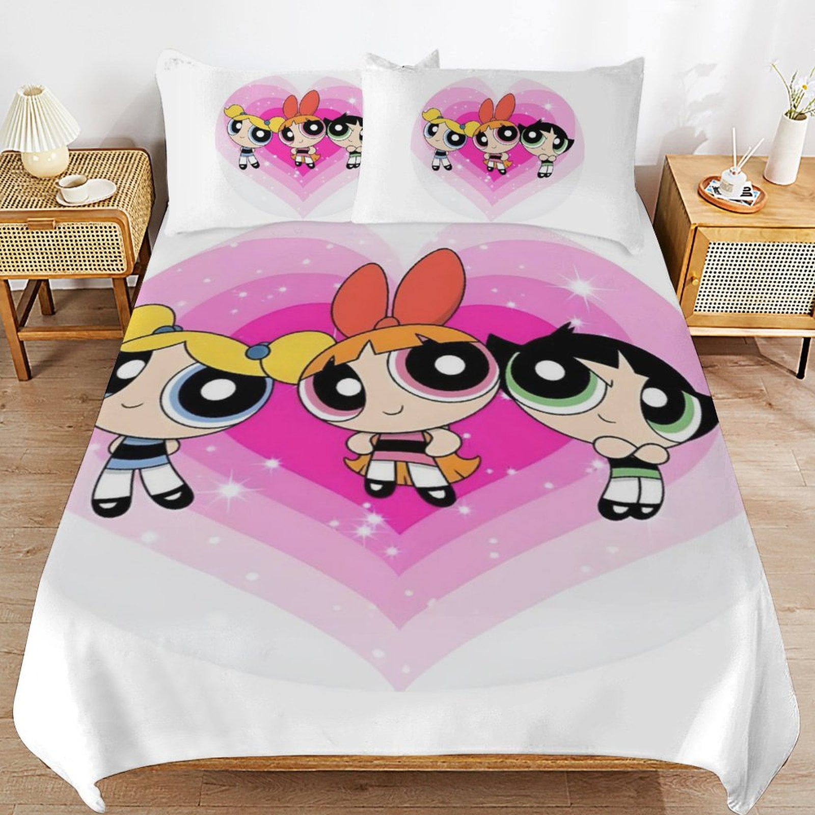 The Powerpuff Girls 3 Pieces Bedding Set 3D Printed Lightweight Bed ...