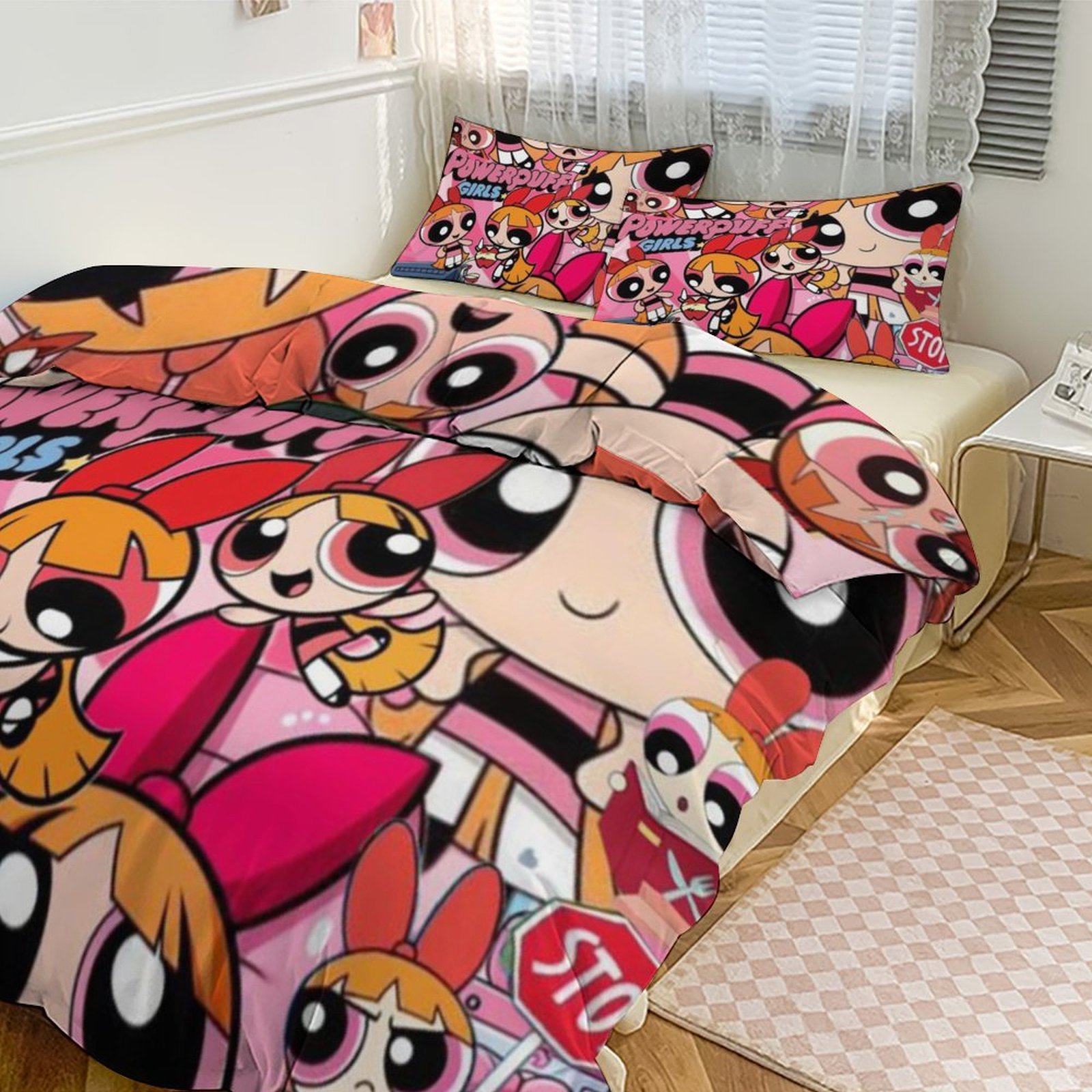 The Powerpuff Girls 3 Pieces Bedding Set 3D Printed Lightweight Bed ...