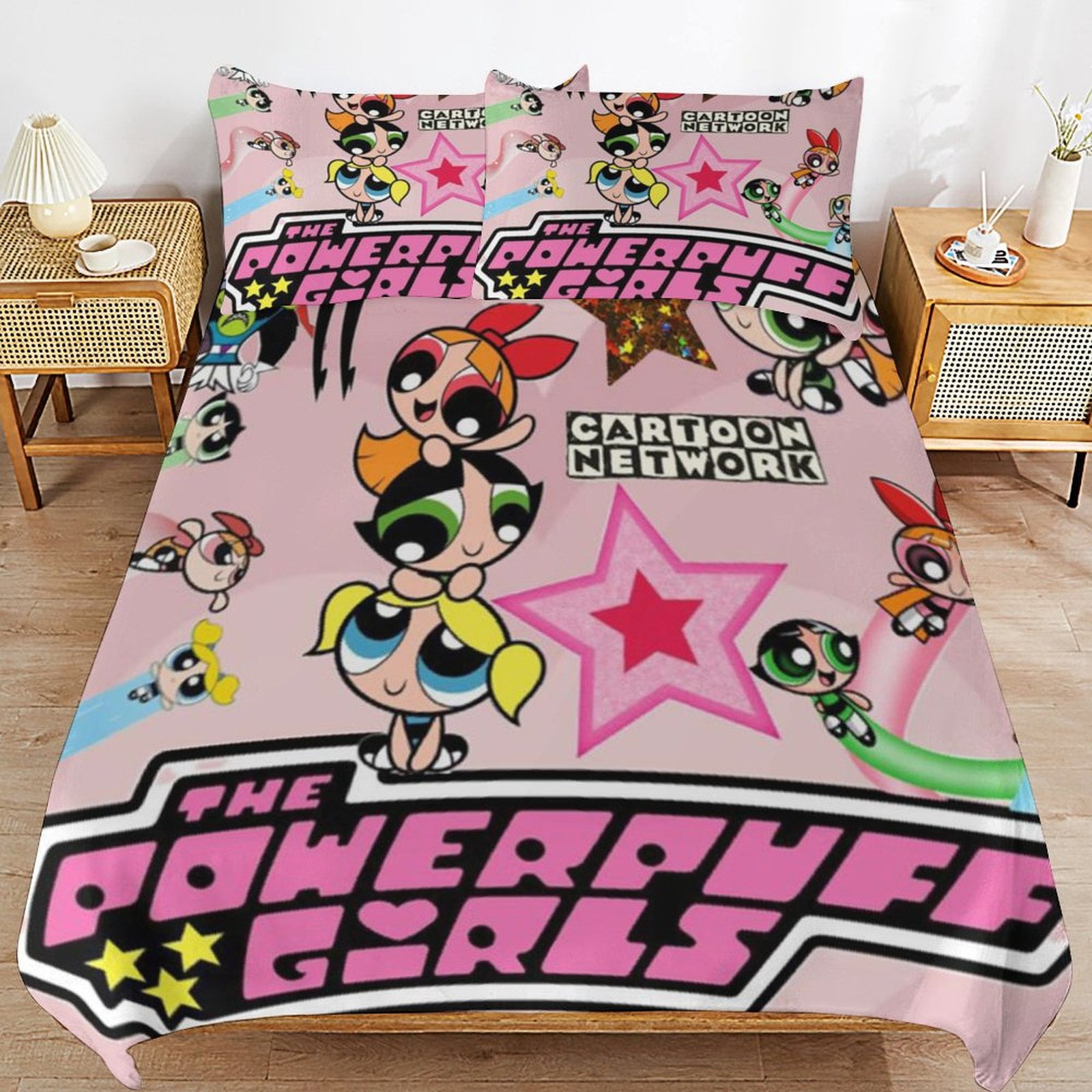 The Powerpuff Girls 3 Pieces Bedding Set 3D Printed Lightweight Bed ...