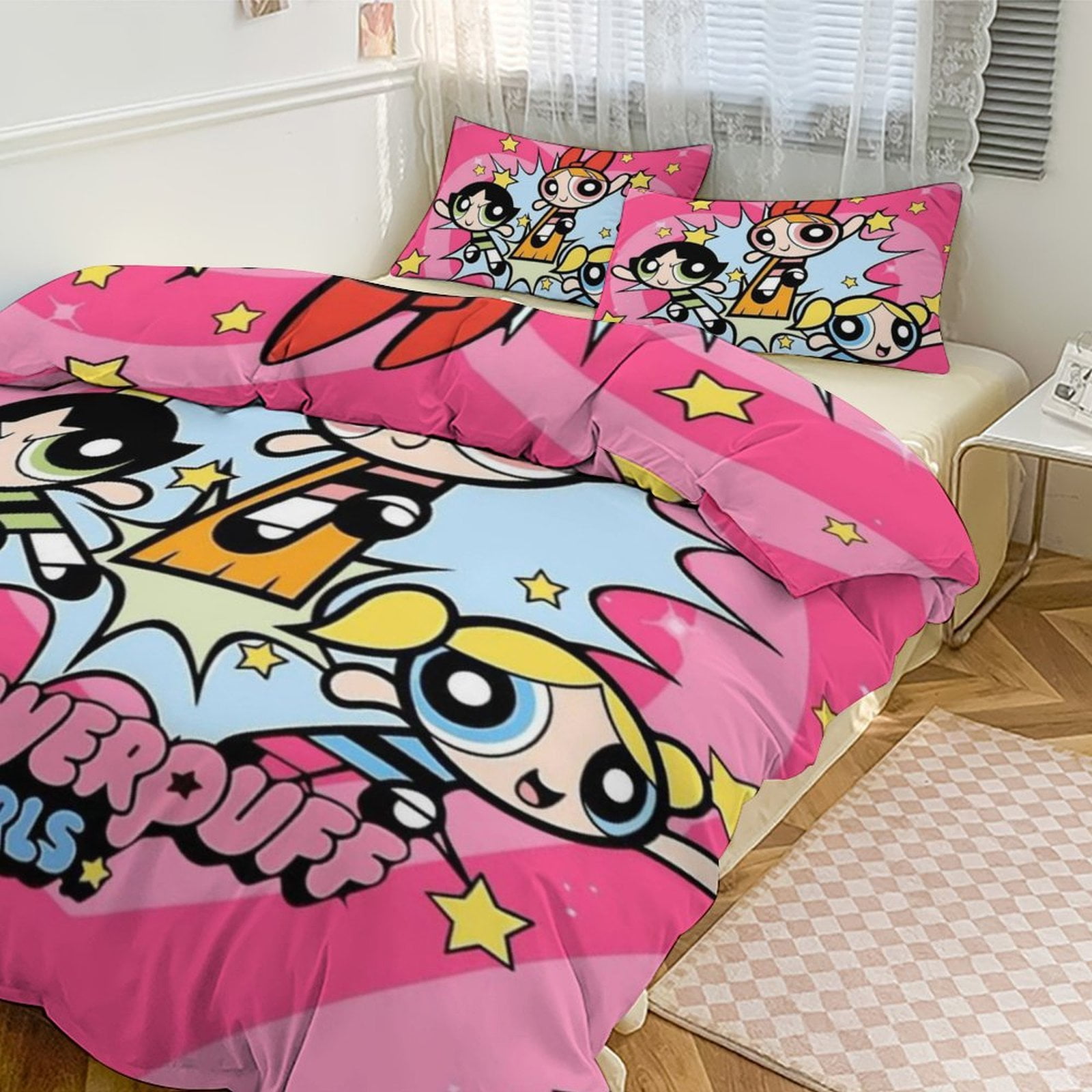 The Powerpuff Girls 3 Pieces Bedding Set 3D Printed Lightweight Bed ...