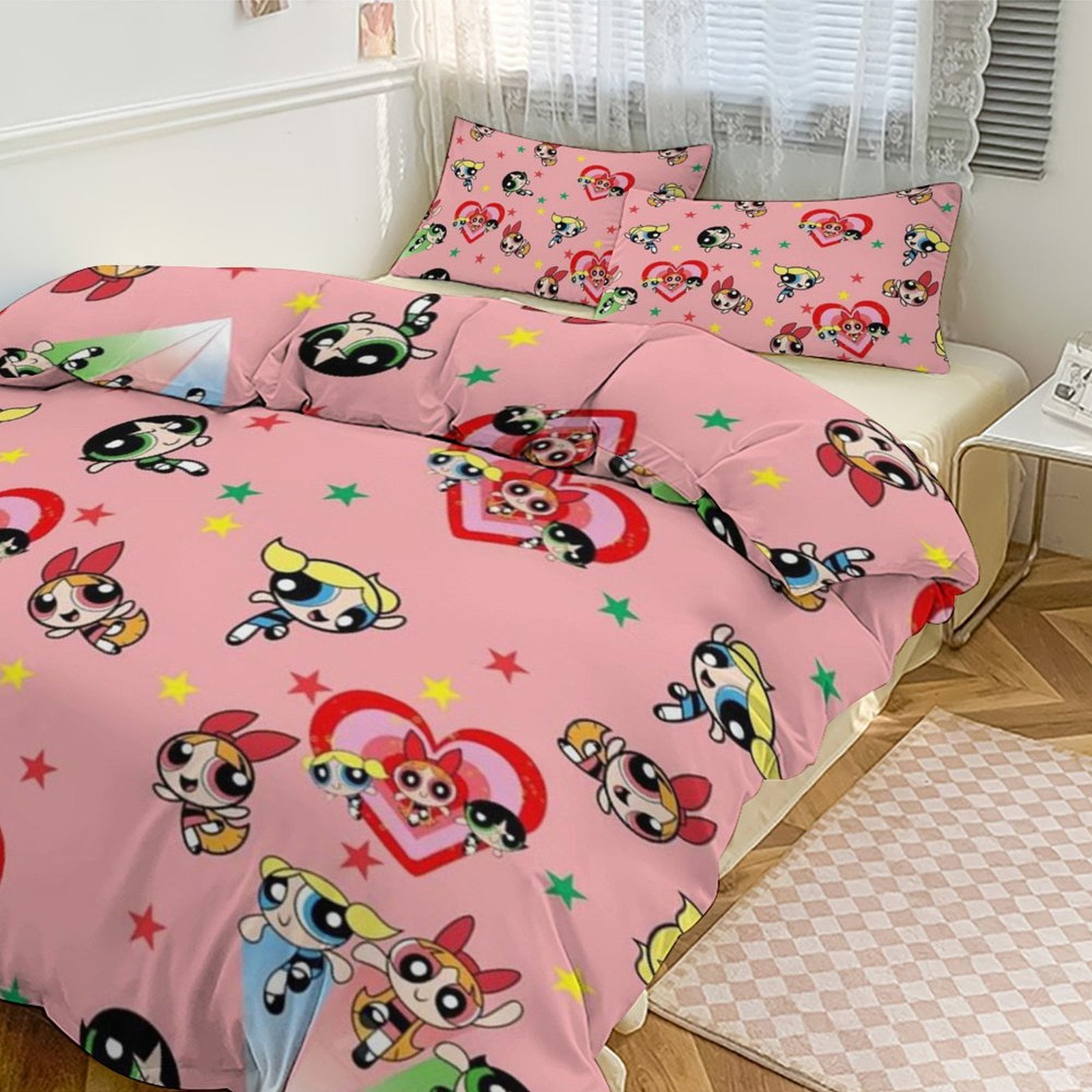 The Powerpuff Girls 3 Pieces Bedding Set 3D Printed Lightweight Bed ...
