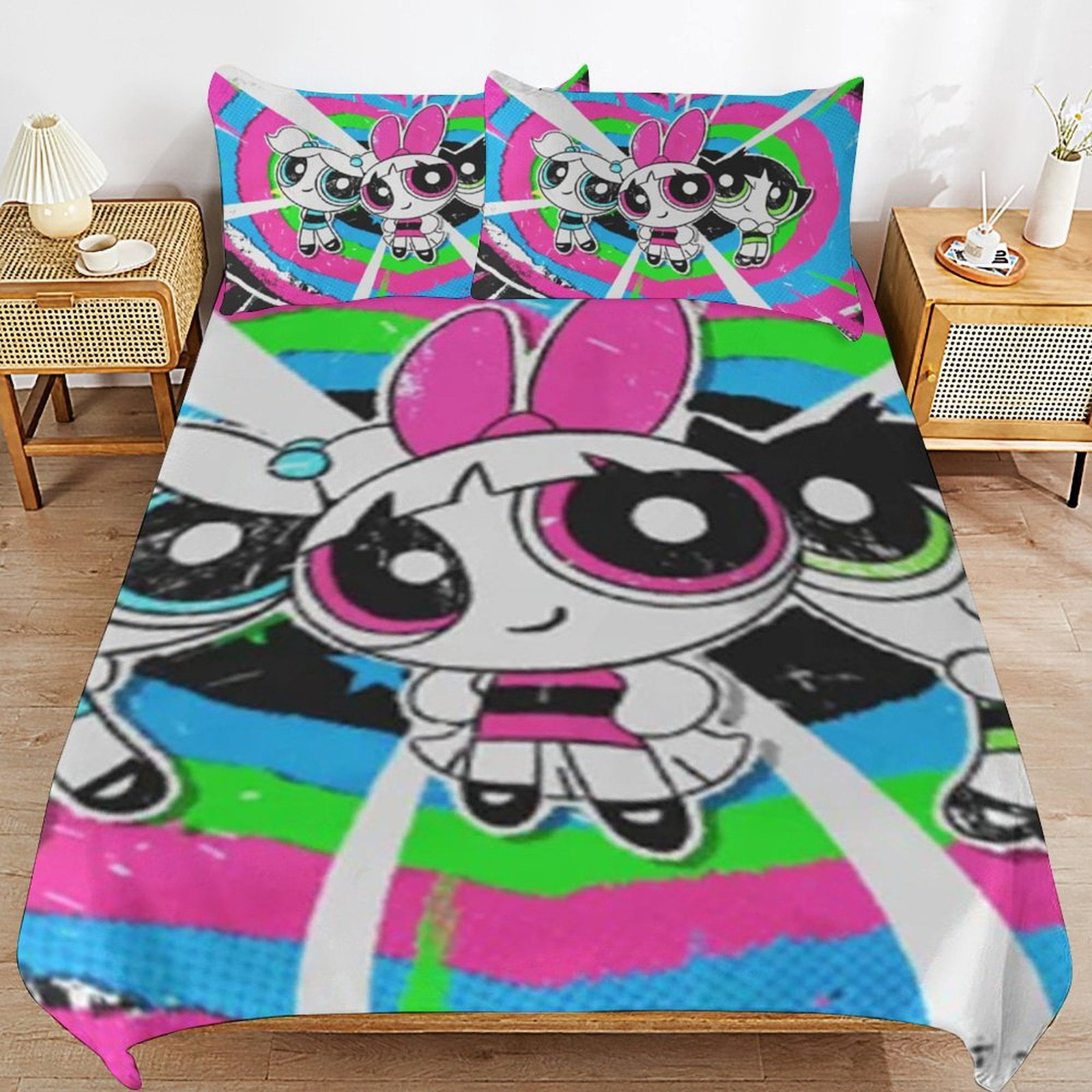 The Powerpuff Girls 3 Pieces Bedding Set 3D Printed Lightweight Bed ...