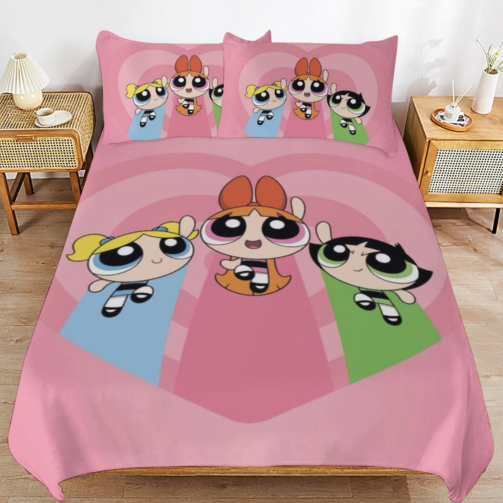 The Powerpuff Girls 3 Pieces Bedding Set 3D Printed Lightweight Bed ...