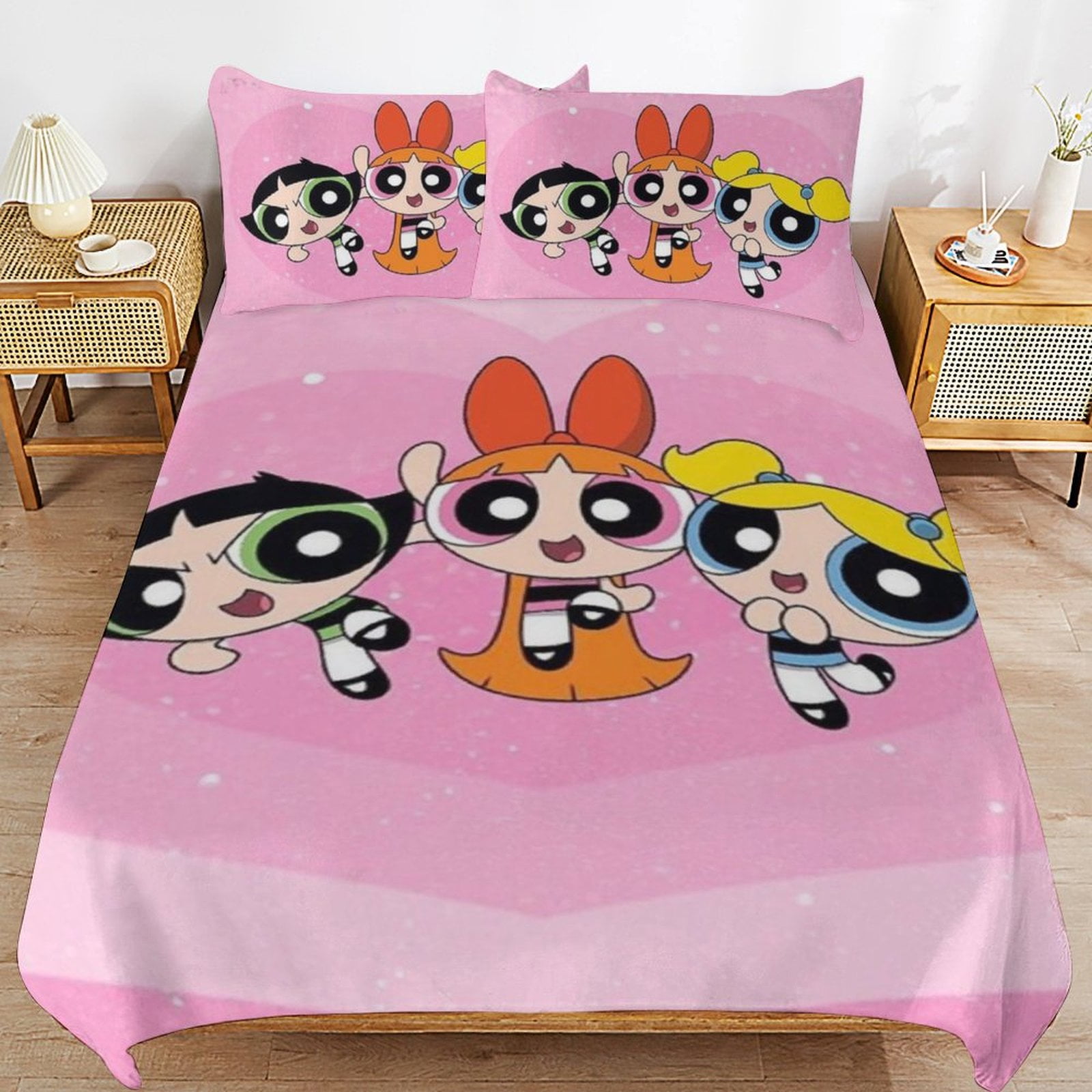 The Powerpuff Girls 3 Pieces Bedding Set 3D Printed Lightweight Bed ...