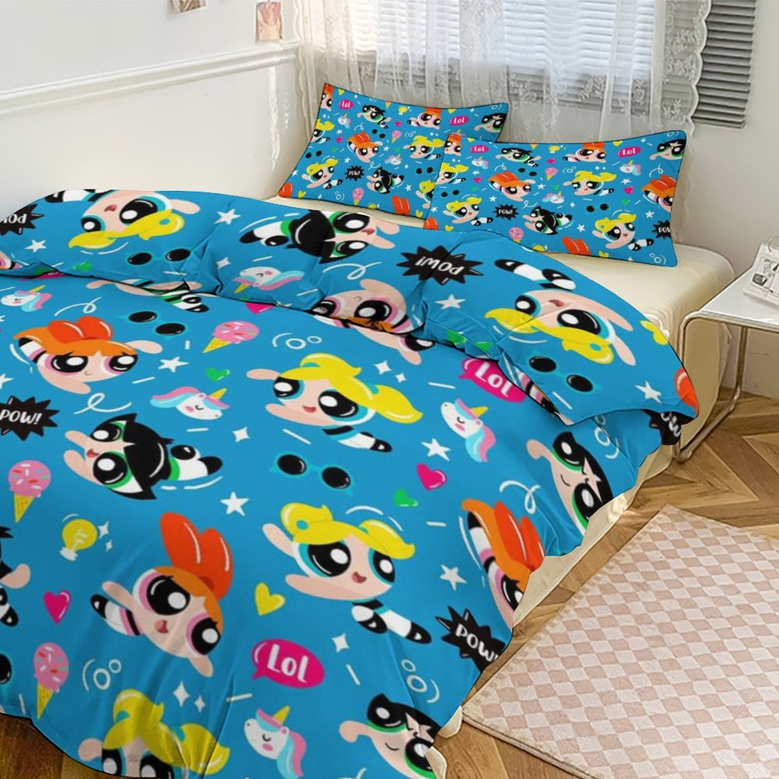 The Powerpuff Girls 3 Pieces Bedding Set 3D Printed Lightweight Bed ...