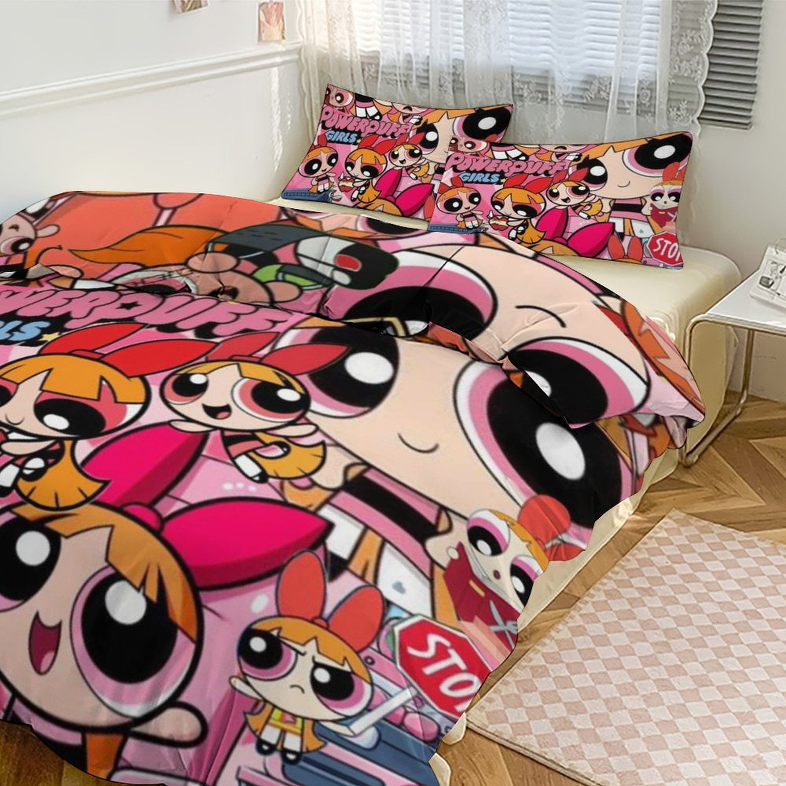 The Powerpuff Girls 3 Pieces Bedding Set 3D Printed Lightweight Bed ...