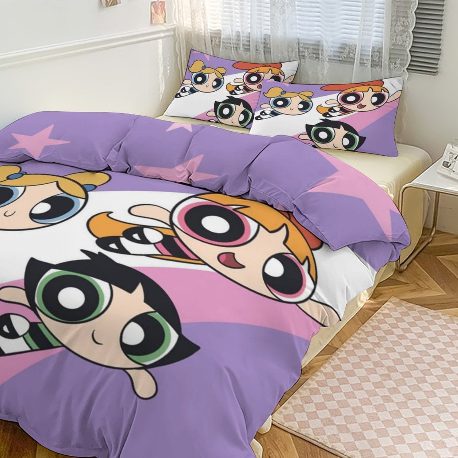 The Powerpuff Girls 3 Pieces Bedding Set 3D Printed Lightweight Bed ...