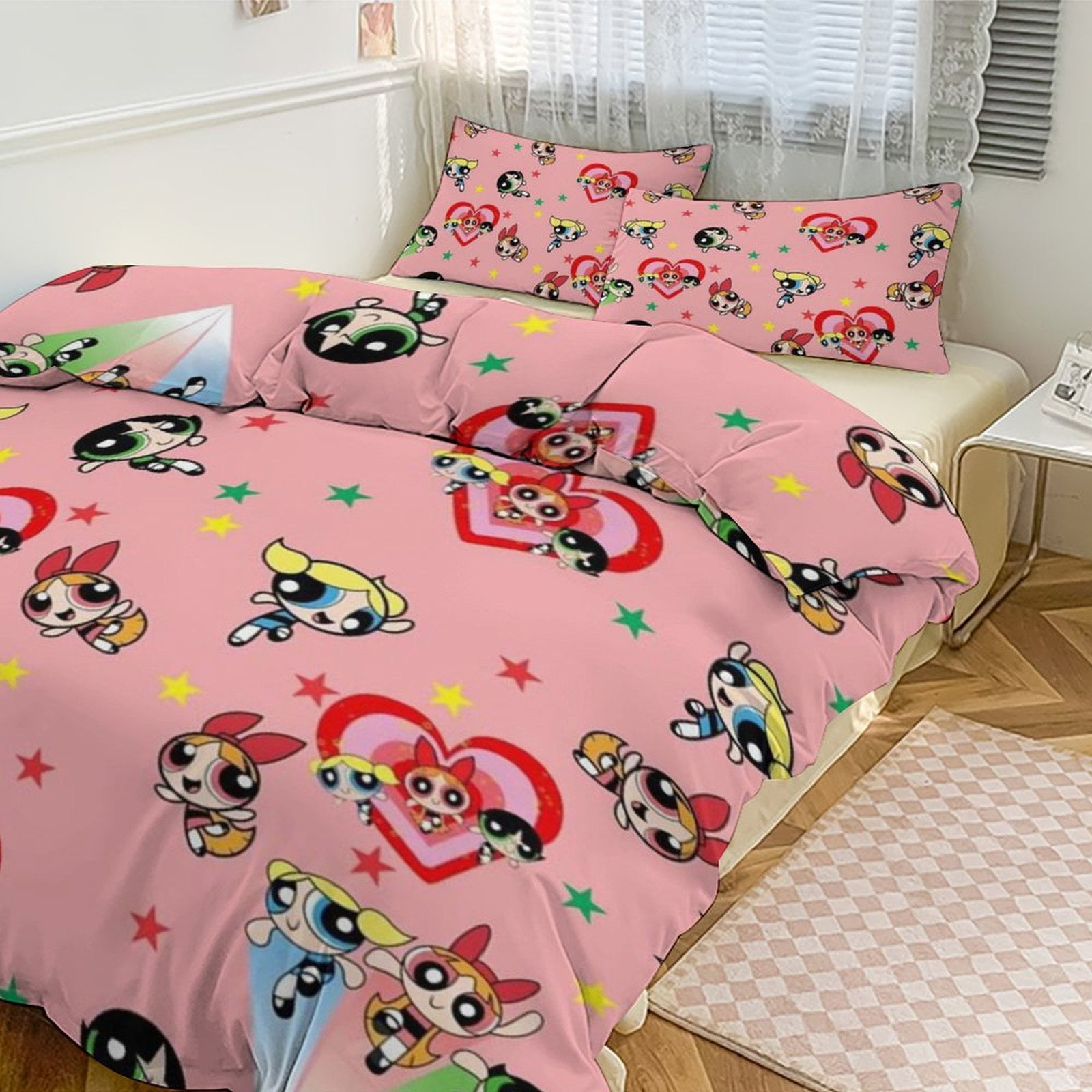 The Powerpuff Girls 3 Pieces Bedding Set 3D Printed Lightweight Bed ...