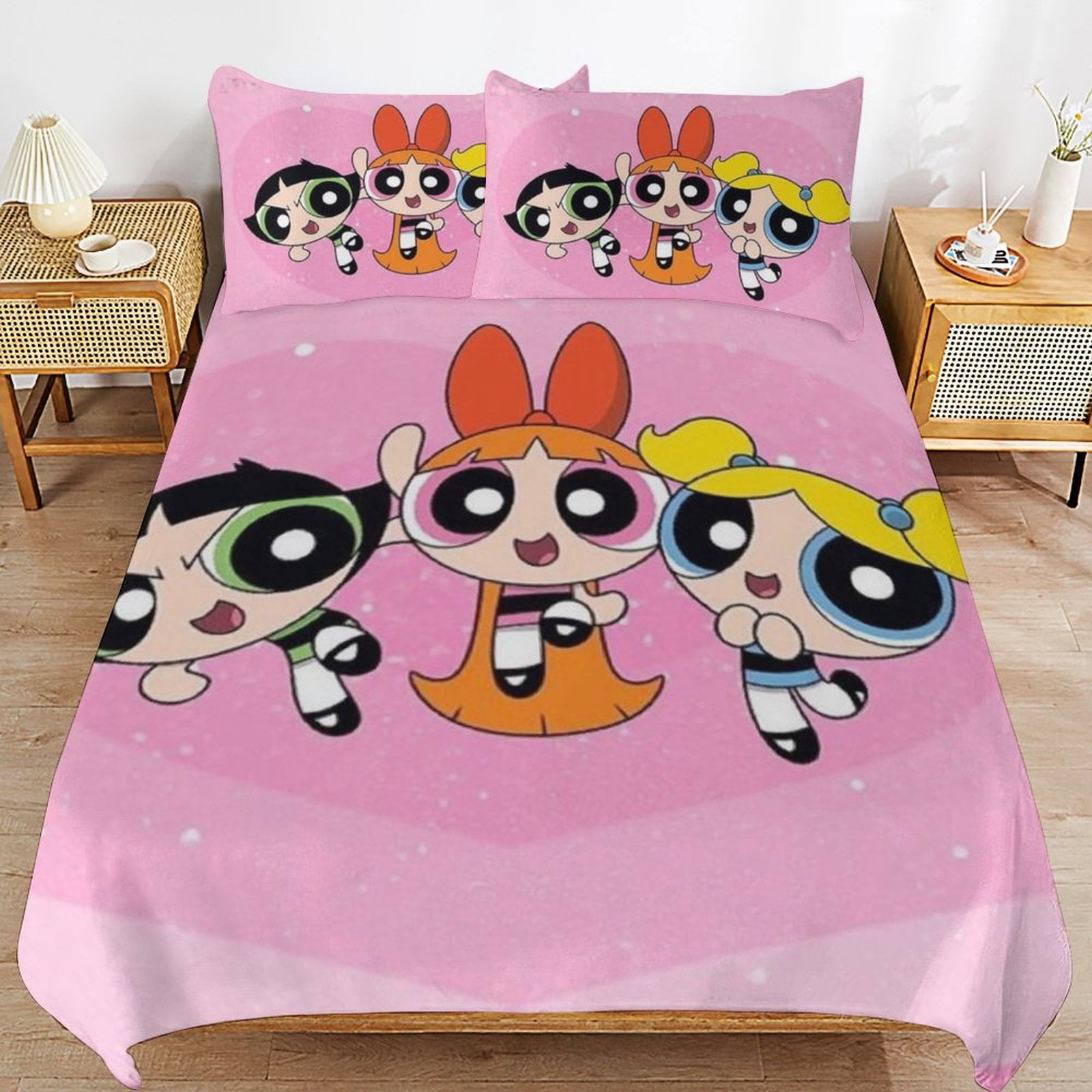 The Powerpuff Girls 3 Pieces Bedding Set 3D Printed Lightweight Bed ...