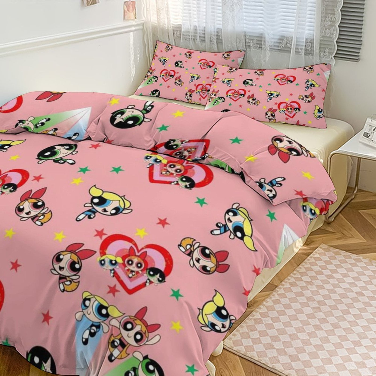 The Powerpuff Girls 3 Pieces Bedding Set 3D Printed Lightweight Bed ...