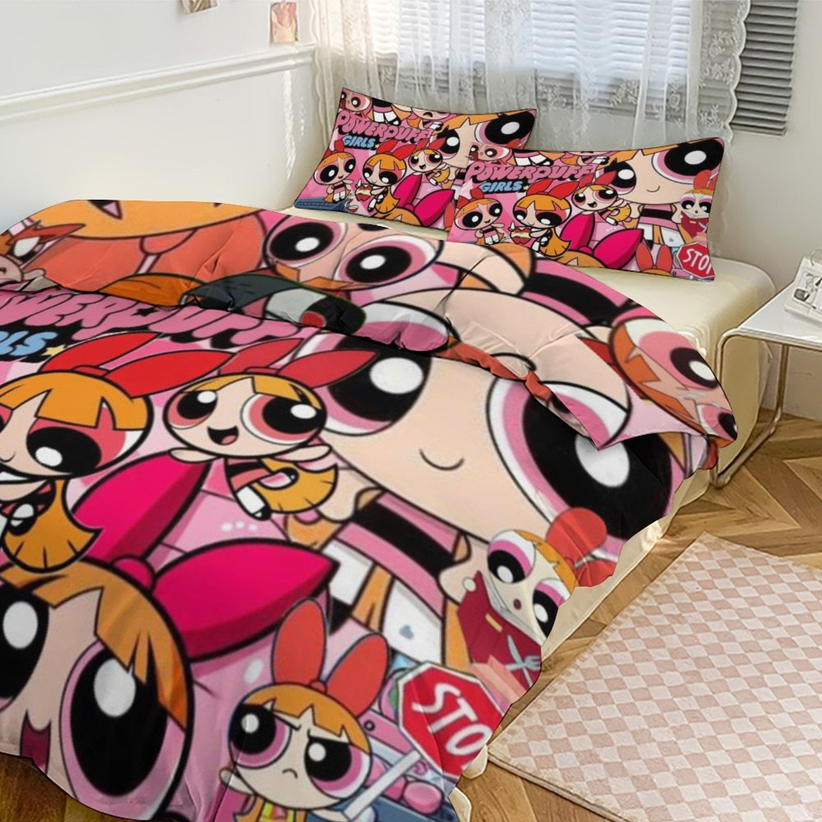 The Powerpuff Girls 3 Pieces Bedding Set 3D Printed Lightweight Bed ...