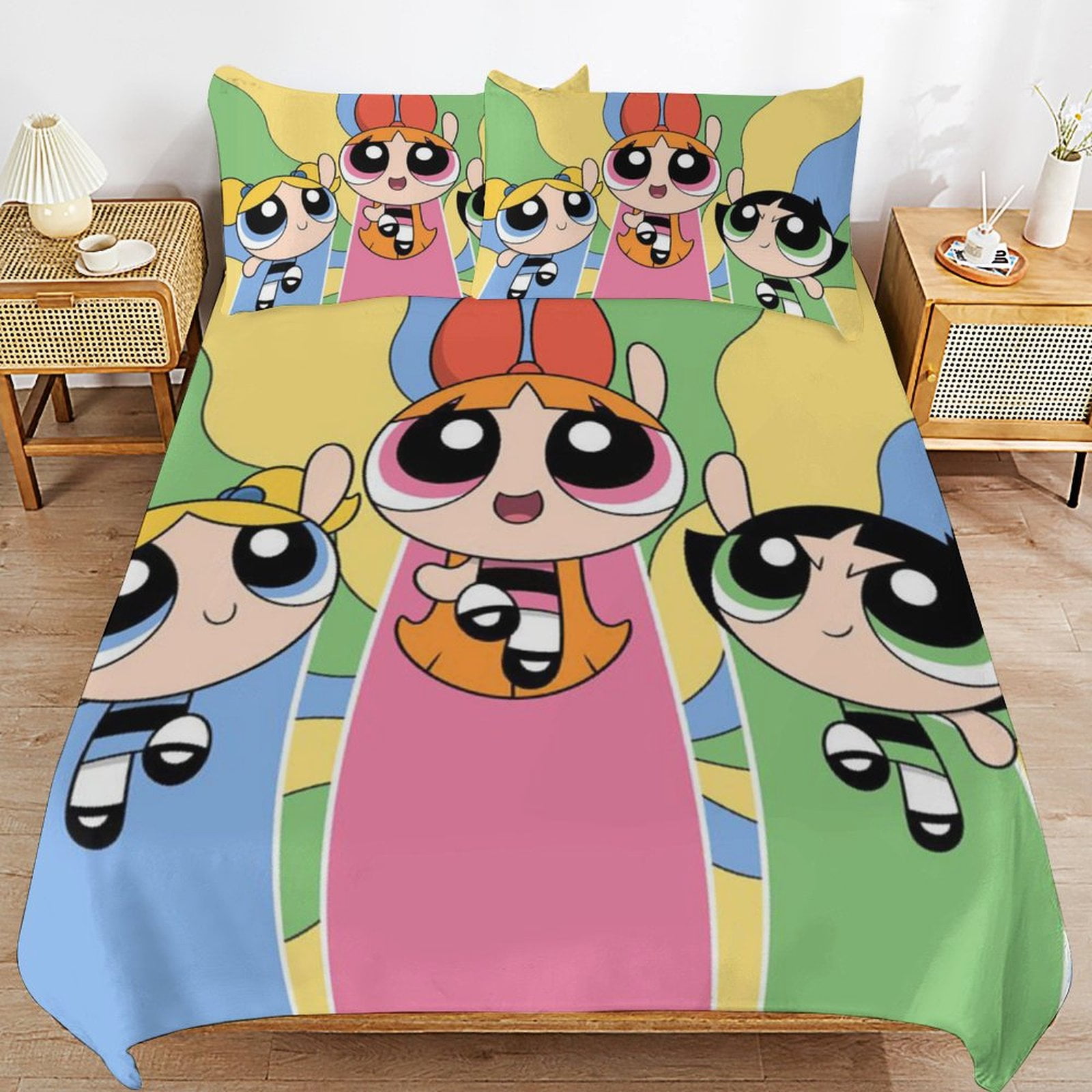 The Powerpuff Girls 3 Pieces Bedding Set 3D Printed Lightweight Bed ...