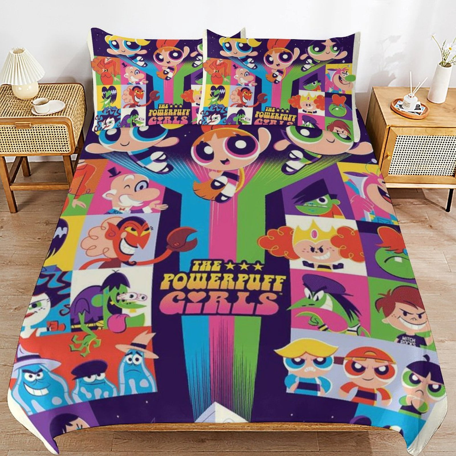 The Powerpuff Girls 3 Pieces Bedding Set 3D Printed Lightweight Bed ...