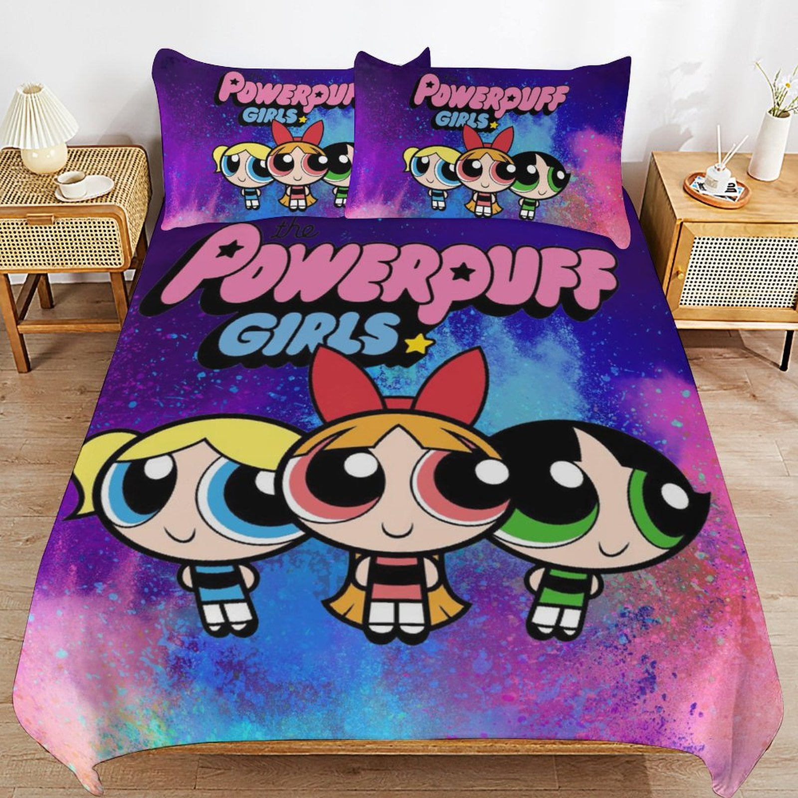 The Powerpuff Girls 3 Pieces Bedding Set 3D Printed Lightweight Bed ...