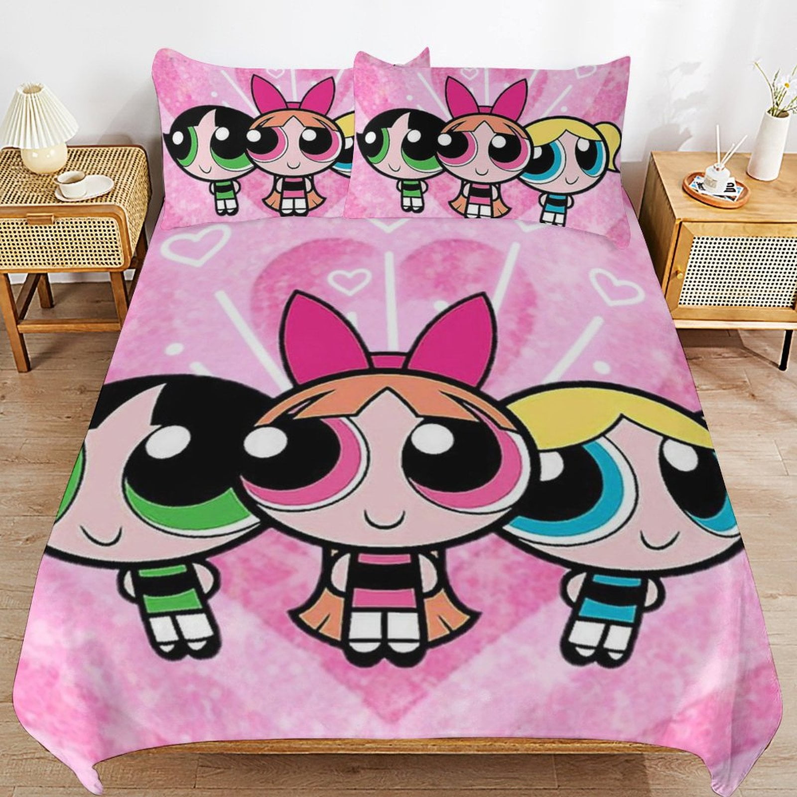 The Powerpuff Girls 3 Pieces Bedding Set 3D Printed Lightweight Bed ...