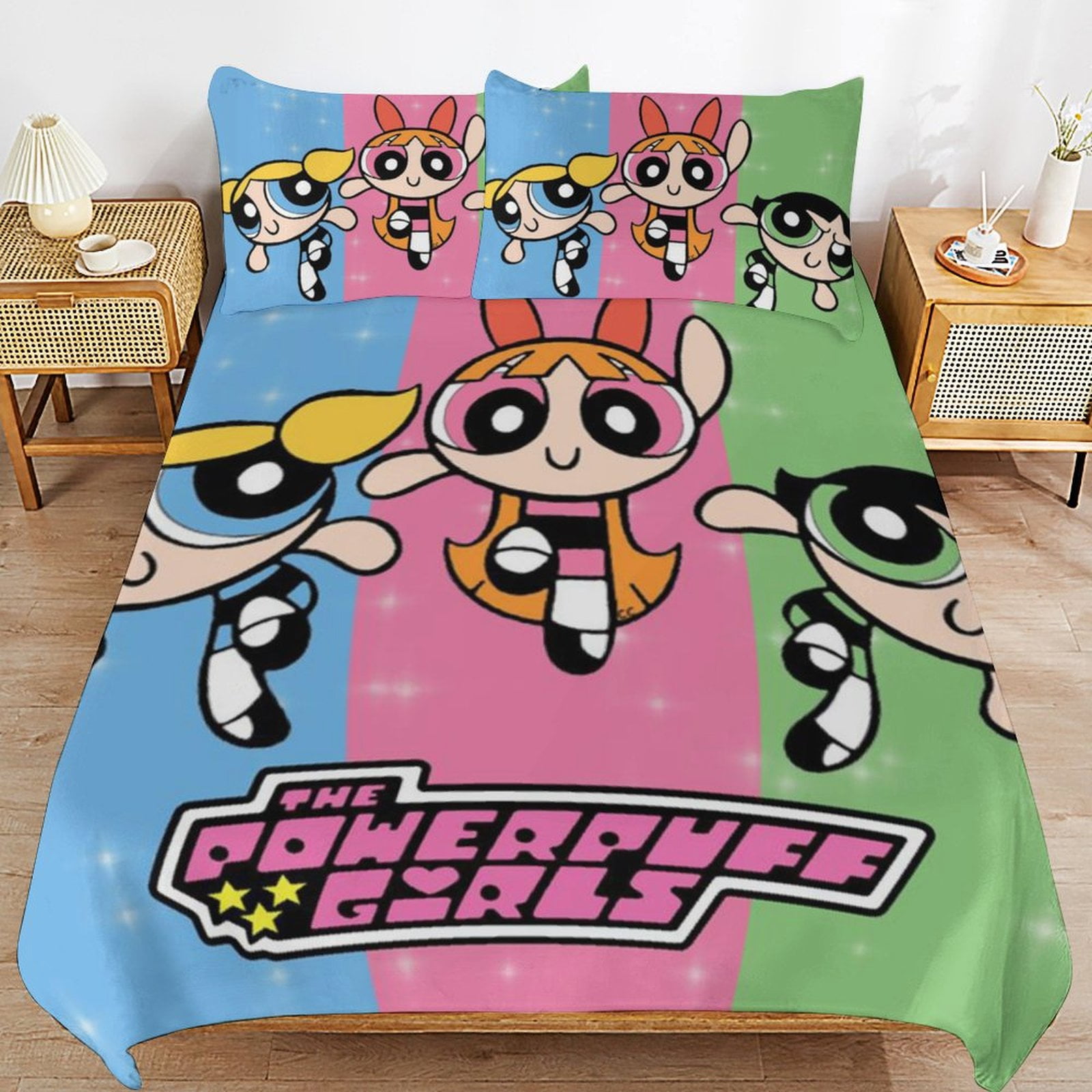 The Powerpuff Girls 3 Pieces Bedding Set 3D Printed Lightweight Bed ...