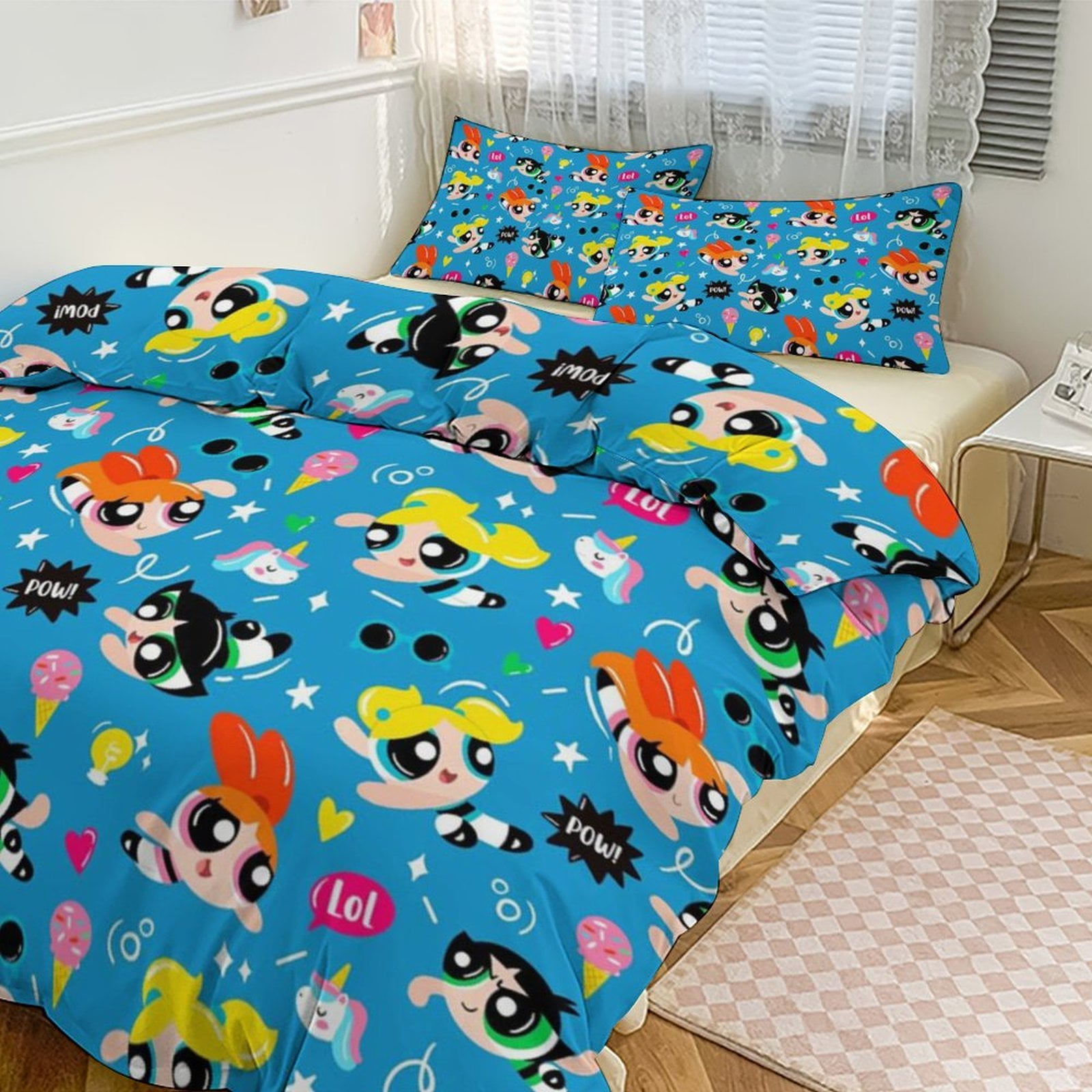 The Powerpuff Girls 3 Pieces Bedding Set 3D Printed Lightweight Bed ...