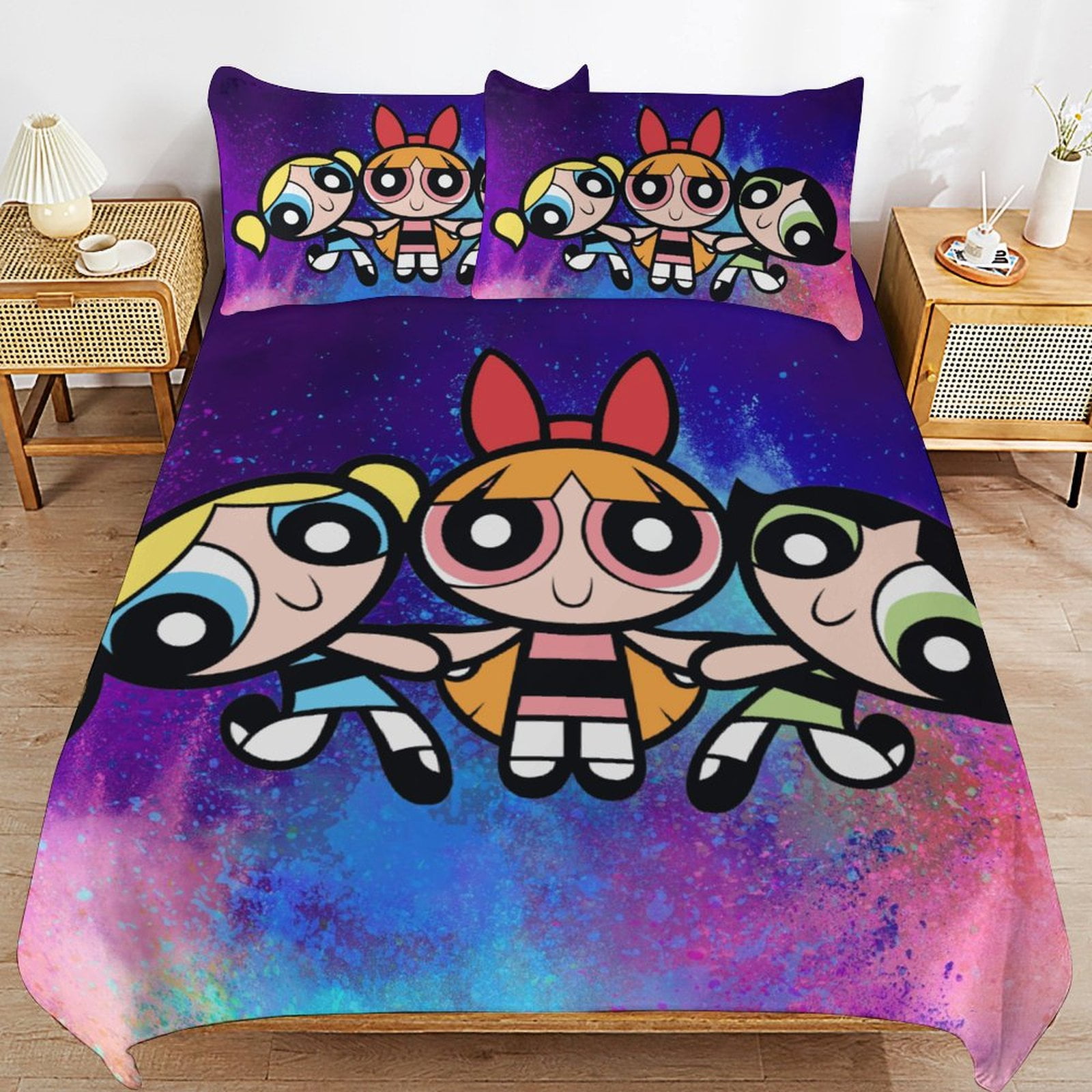 The Powerpuff Girls 3 Pieces Bedding Set 3D Printed Lightweight Bed ...