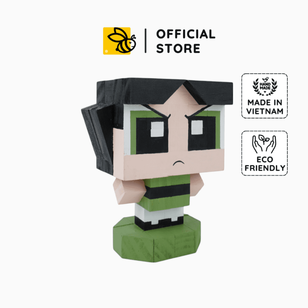 Powerpuff Girls 3D Wooden Model – DIY Pixel Art Gift & Decor ...