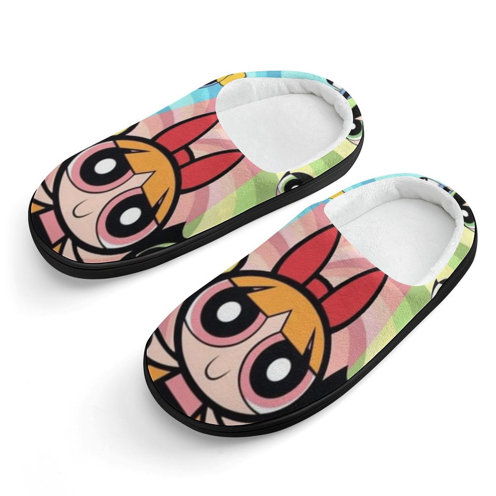The Powerpuff Girls Animation Winter Plush Slippers for Boys Girls Soft ...