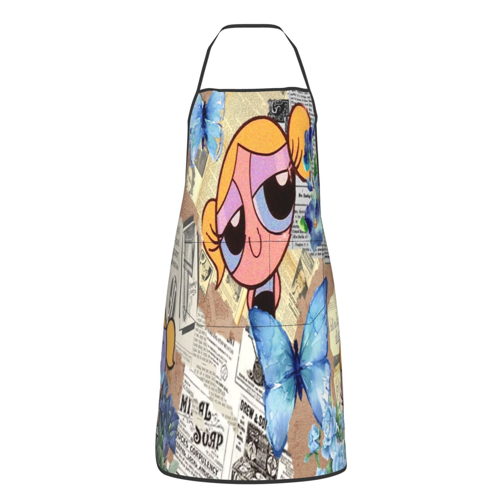 Powerpuff Girls Apron 2 Pockets Adjustable Aprons for Cooking Cleaning ...
