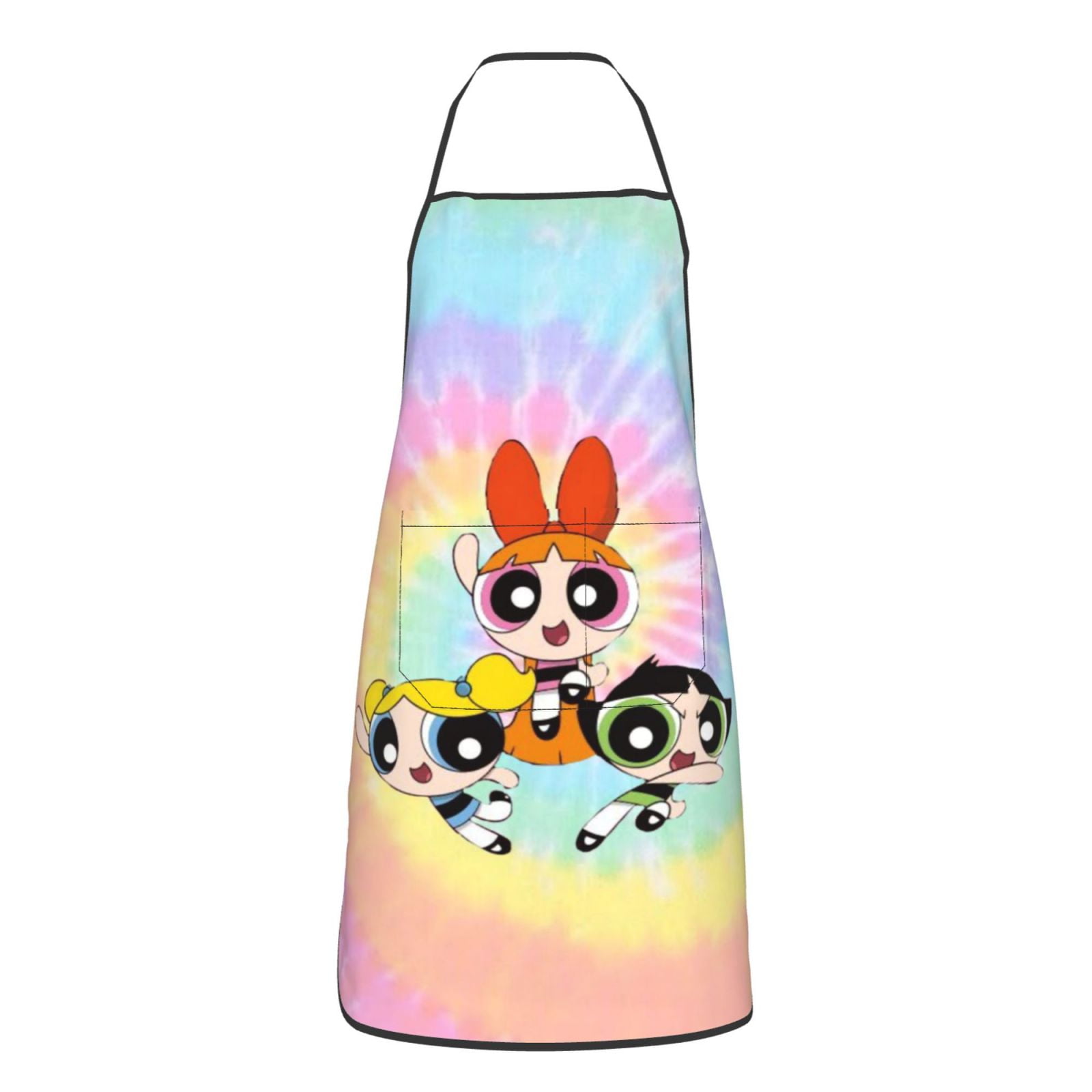 Powerpuff Girls Apron 2 Pockets Adjustable Aprons for Cooking Cleaning ...