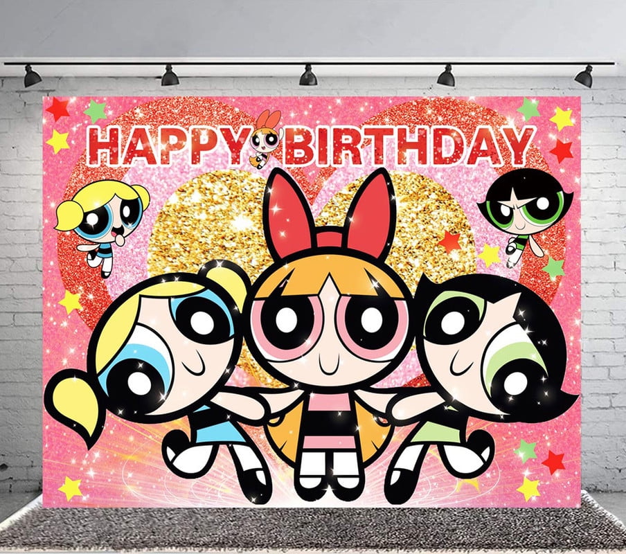 Powerpuff Girls Backdrop Banner Party Supplies Poster Movie Theme ...