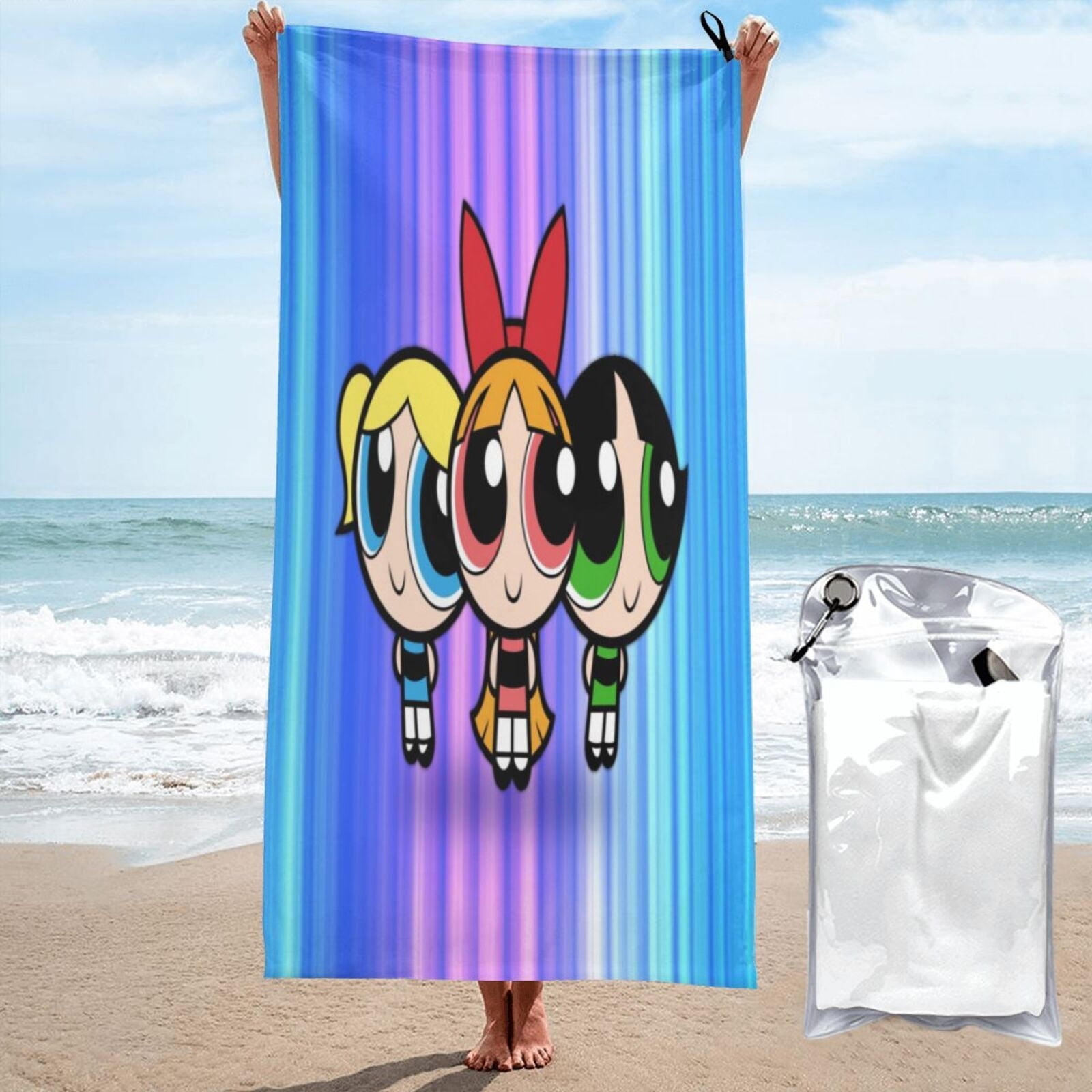 Powerpuff Girls Beach Towel Absorbent Quick Dry Towels For Travel ...
