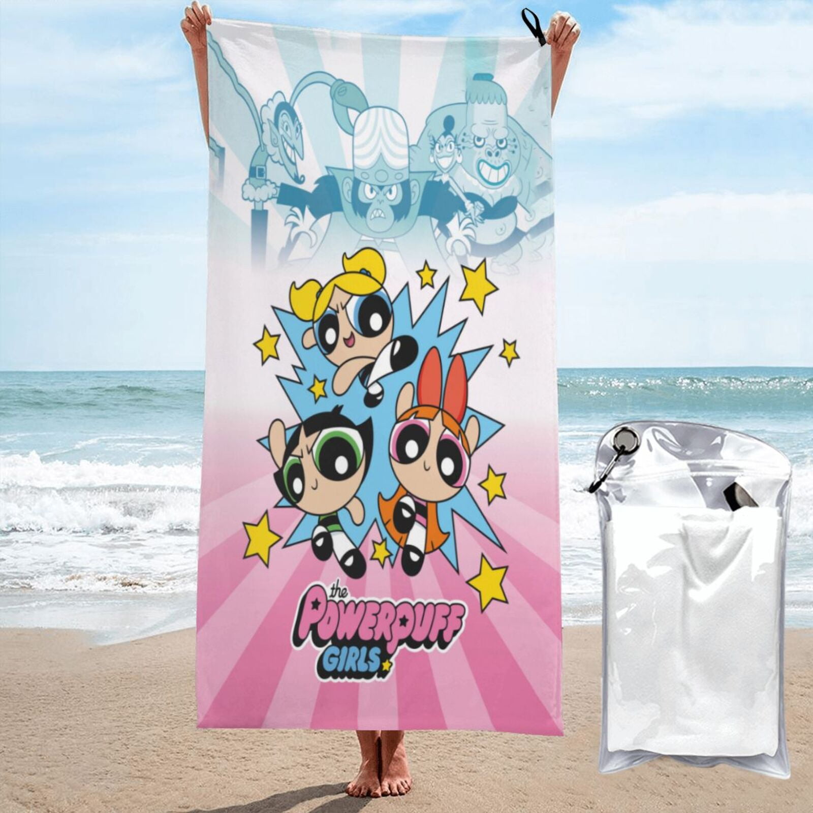 Powerpuff Girls Beach Towel Absorbent Quick Dry Towels For Travel ...