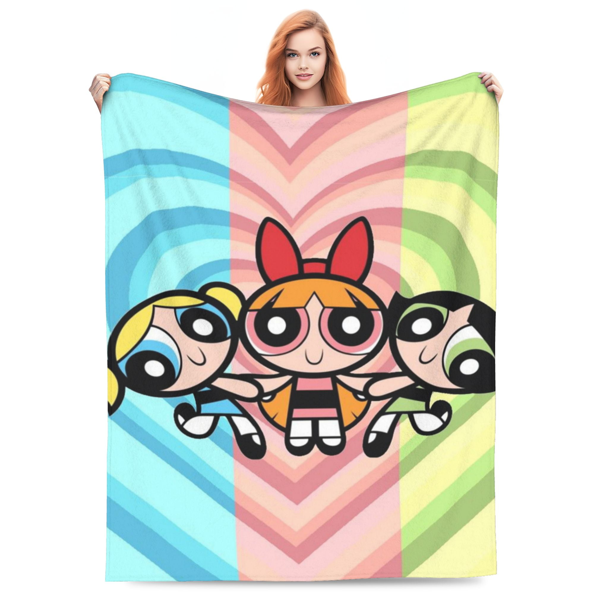 Powerpuff Girls Bed Blanket Super Soft Fleece Throw Blanket Lightweight ...
