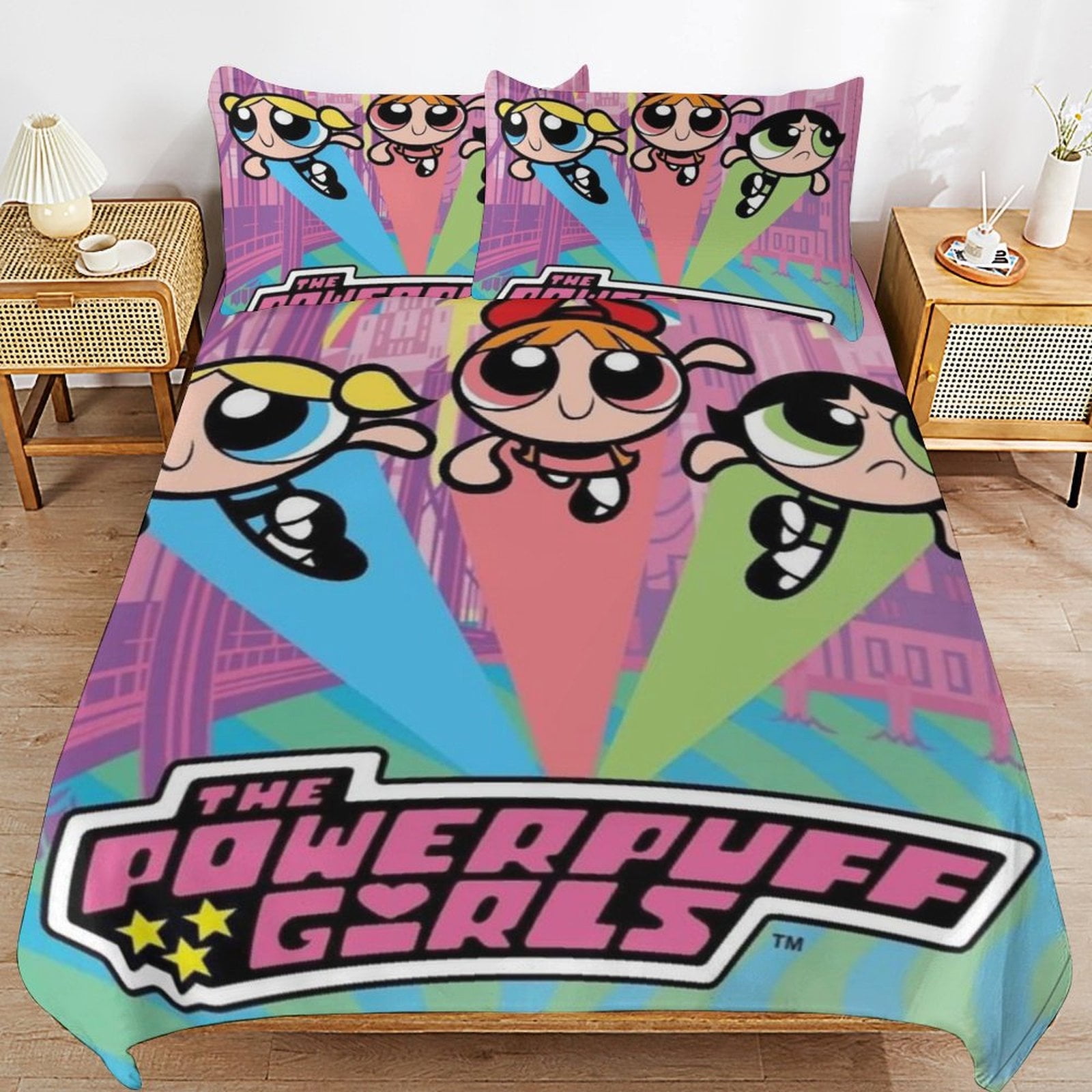 The Powerpuff Girls Bed Duvet Cover Microfiber Bedding Sets 3D Printed ...