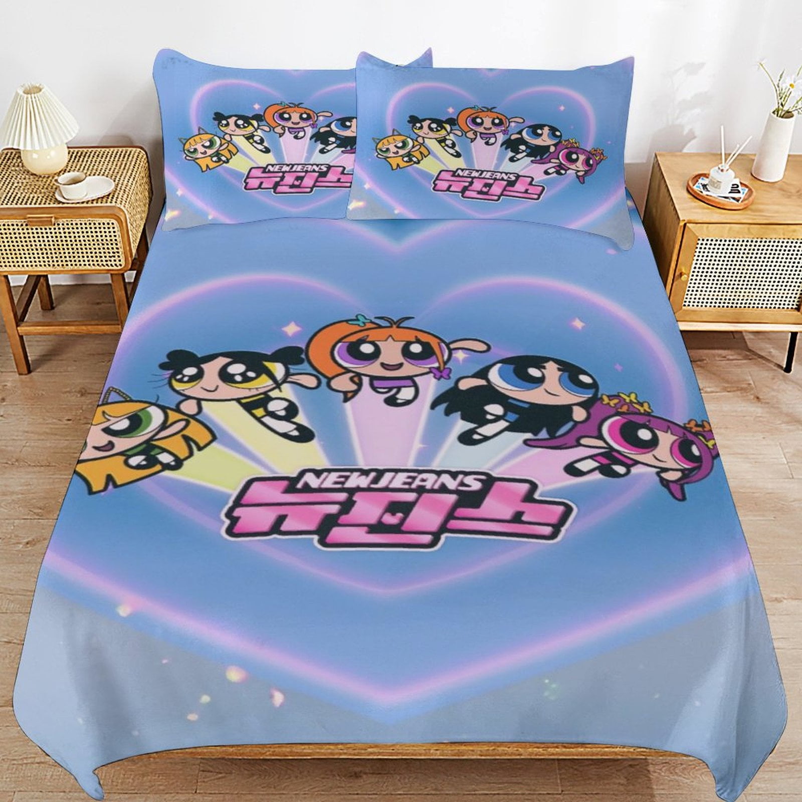 Powerpuff Girls Bedding Set Anime Bedding Set Cartoon Duvet Cover Set ...