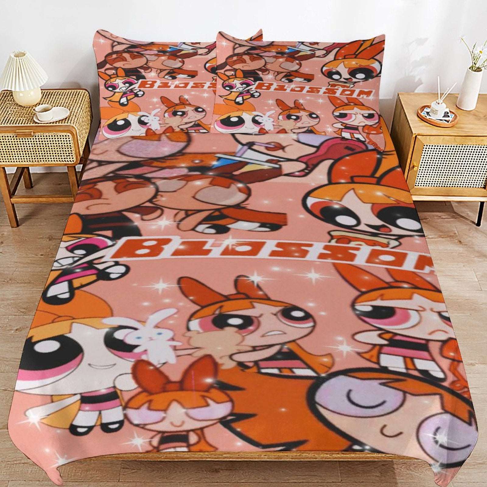 Powerpuff Girls Bedding Set Anime Bedding Set Cartoon Duvet Cover Set ...