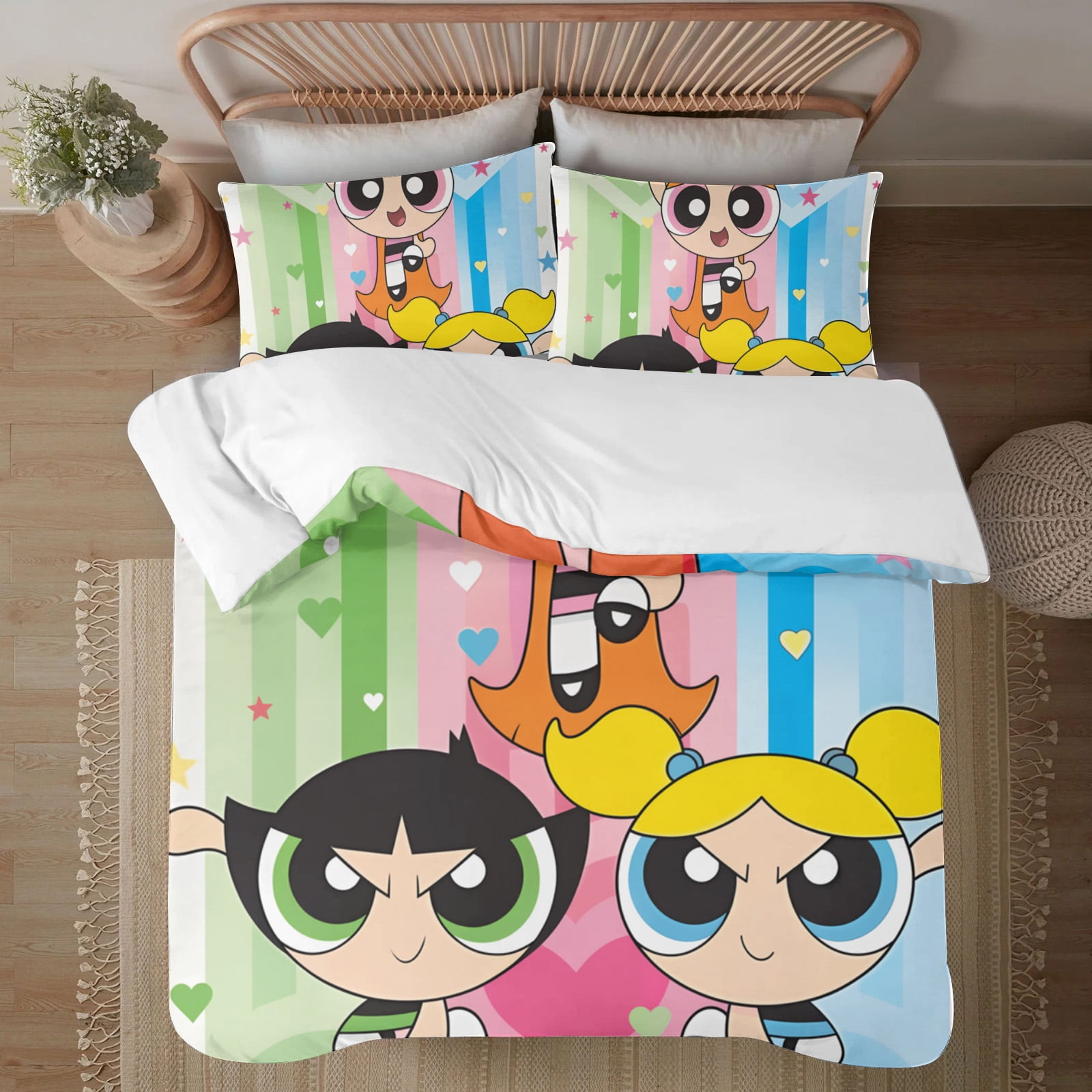 The Powerpuff Girls Bedding Set - Comfortable and Lightweight Cartoon ...