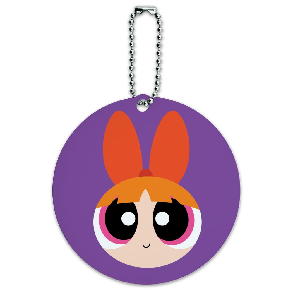 Powerpuff Girls Blossom Head Round Luggage ID Tag Card Suitcase Carry ...