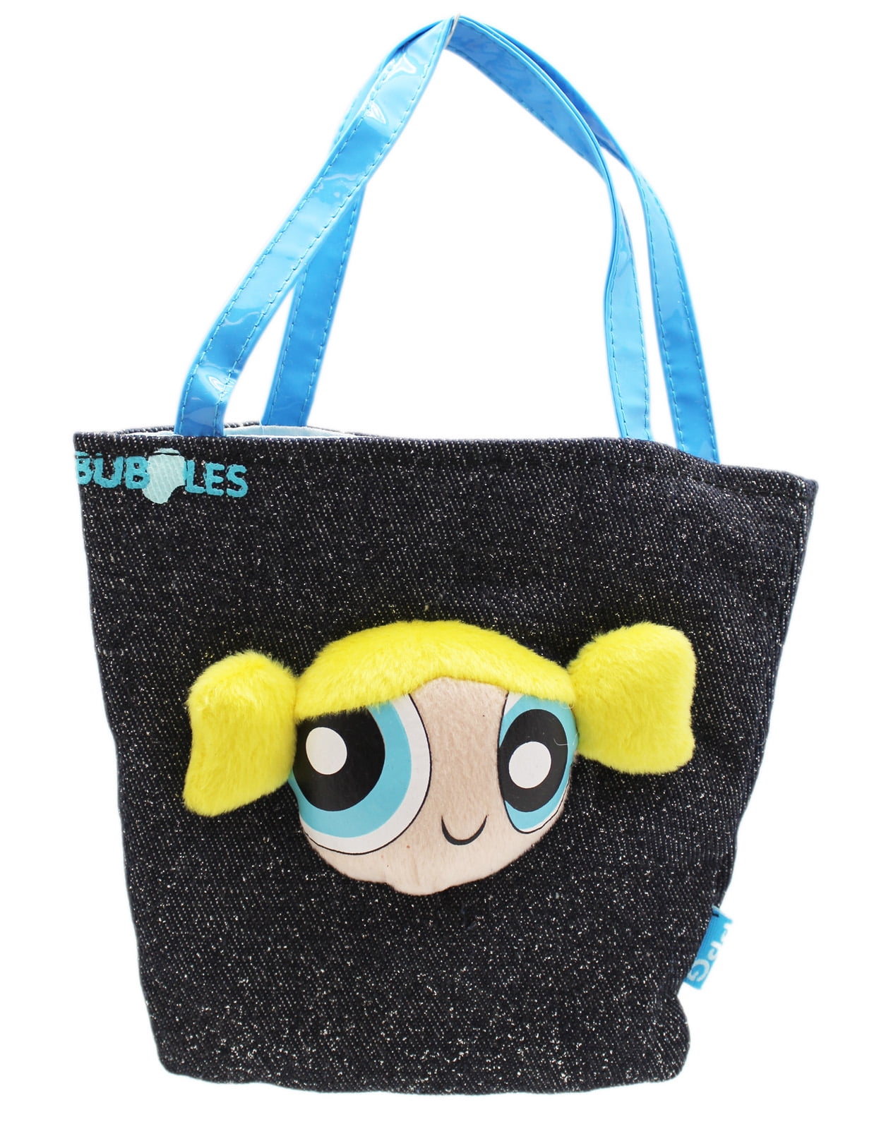 Powerpuff Girls Bubbles Children's Small Blue Handle Denim Play Handbag ...