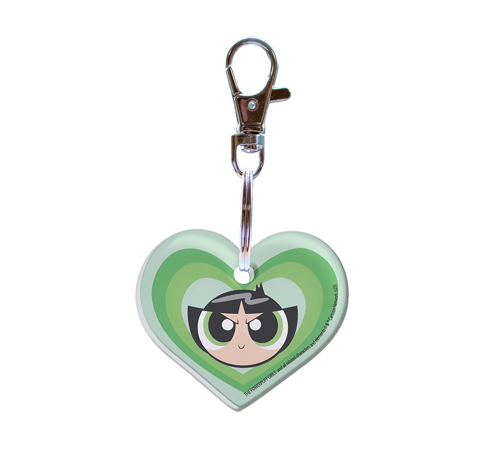 Powerpuff Girls (Buttercup) Heart Shaped Acrylic Keychain - Walmart.com
