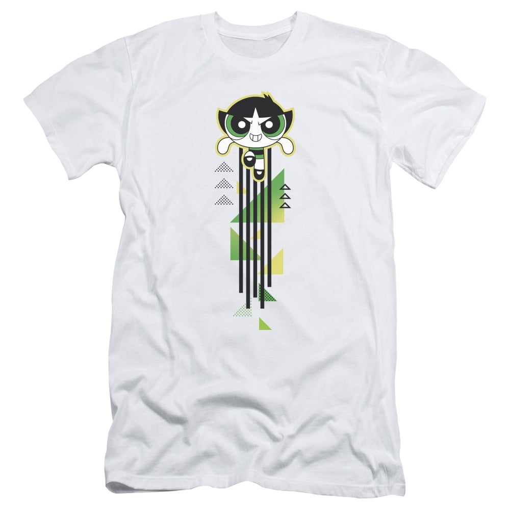 Powerpuff Girls Buttercup Streak S/S Adult 30/1 T-Shirt White - Walmart.com