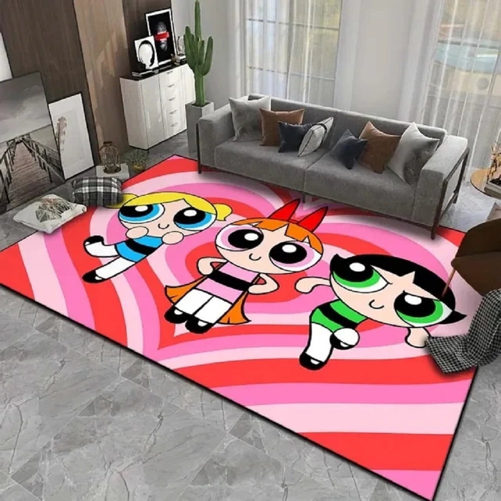 Powerpuff Girls Carpet 31'' x 47'' Bedroom Sofa Rug Door Mat Kitchen ...